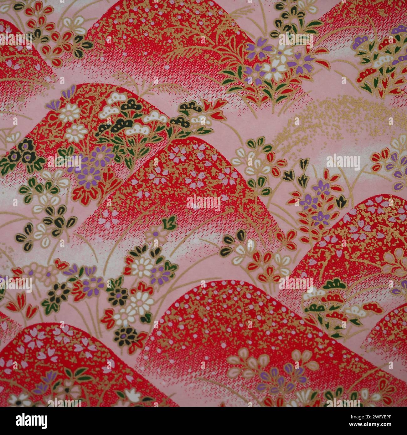 Traditional Japanese patterns -floral, festive themes Stock Photo - Alamy