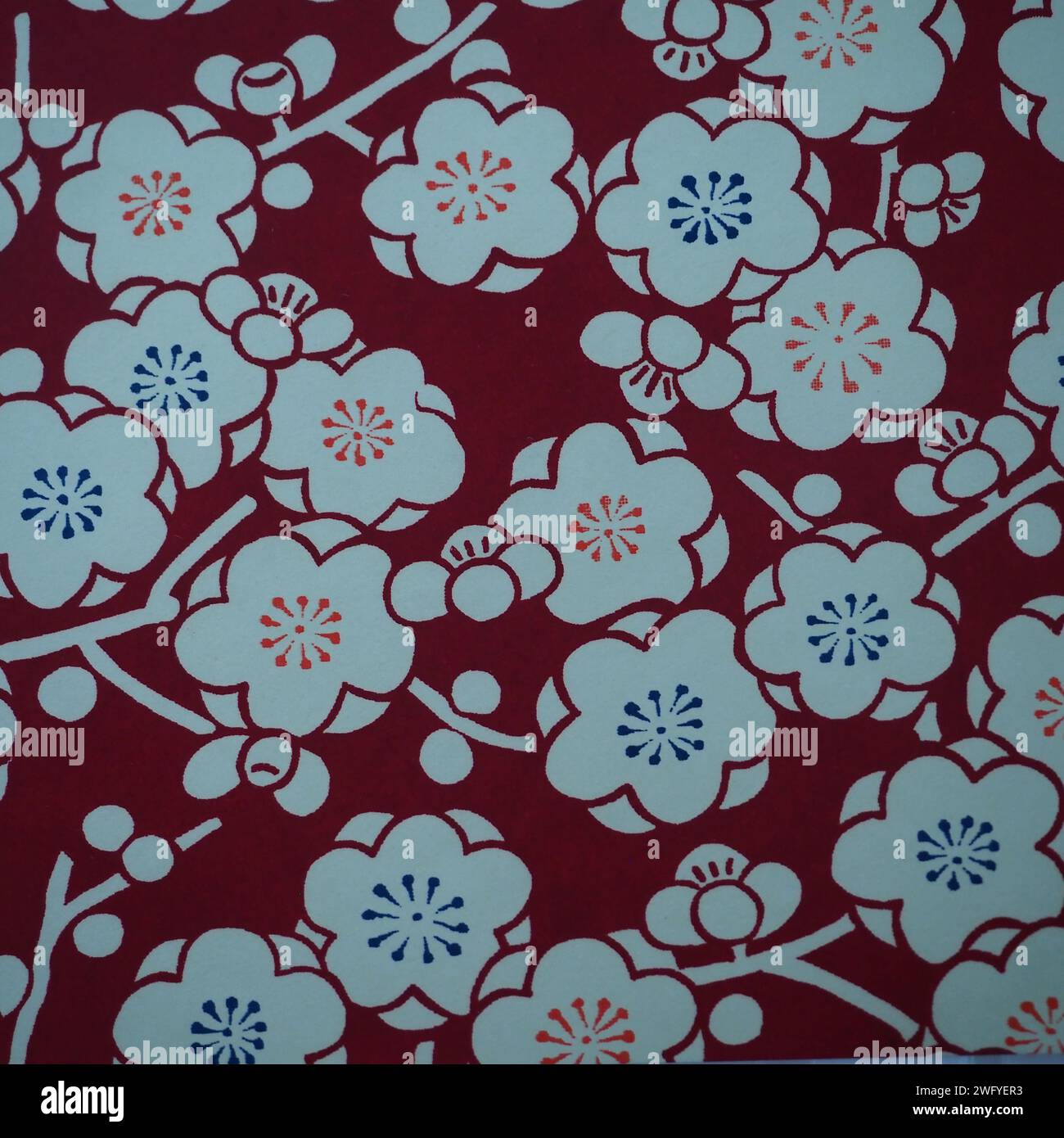 Traditional Japanese patterns -floral, festive themes Stock Photo - Alamy