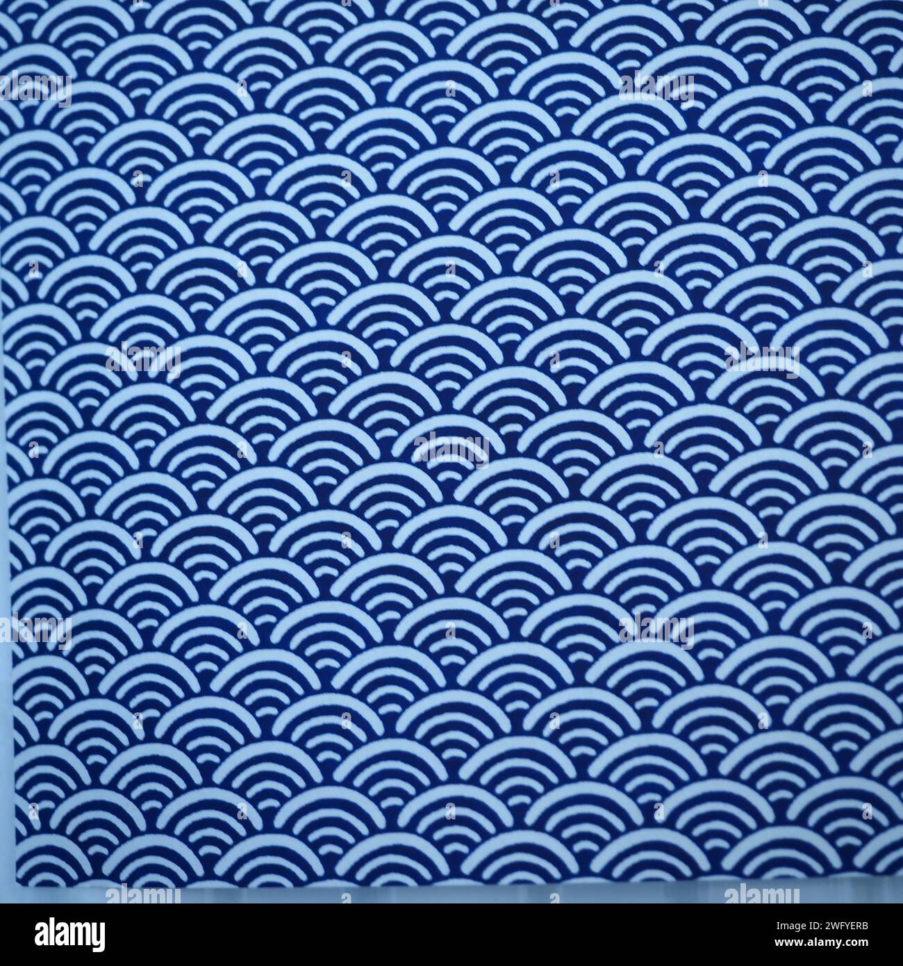 Traditional Japanese patterns with numerous identical wave shapes Stock ...