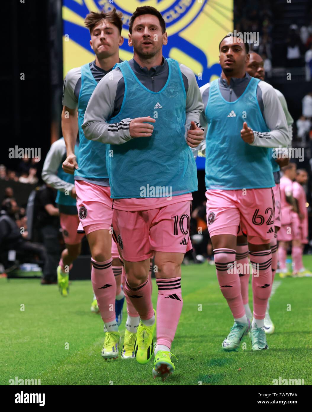 Riyadh, Saudi Arabia. 1st Feb, 2024. Inter Miami's Lionel Messi (C ...