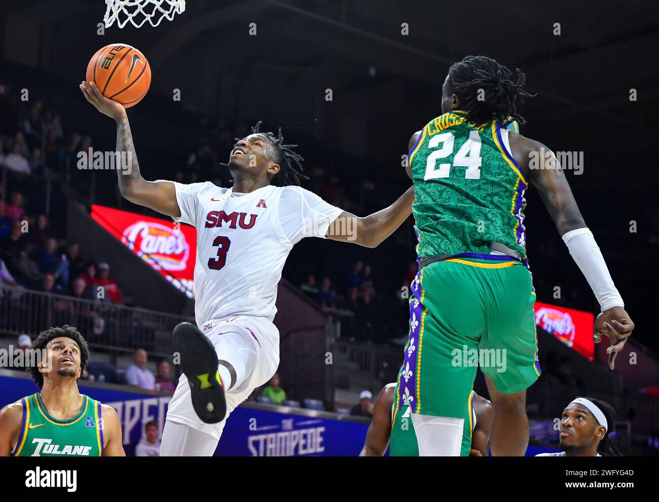 Dallas, TX, USA. 01st Feb, 2024. SMU Mustangs guard Chuck Harris ...
