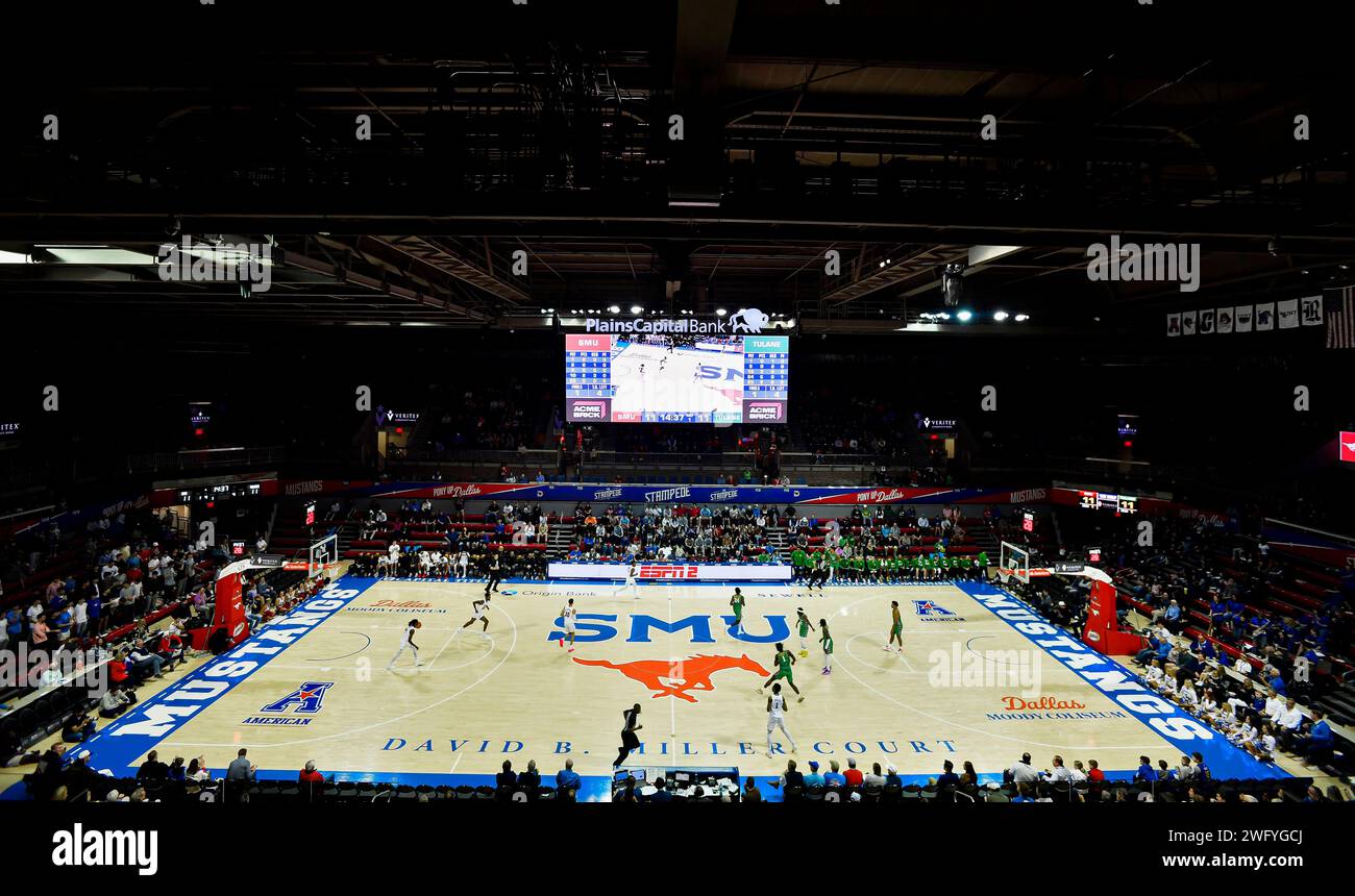 Dallas, TX, USA. 01st Feb, 2024. Fans attend a college basketball game ...