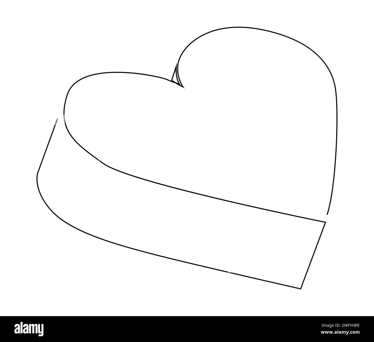 One continuous line of Heart. Thin Line Illustration vector Love ...