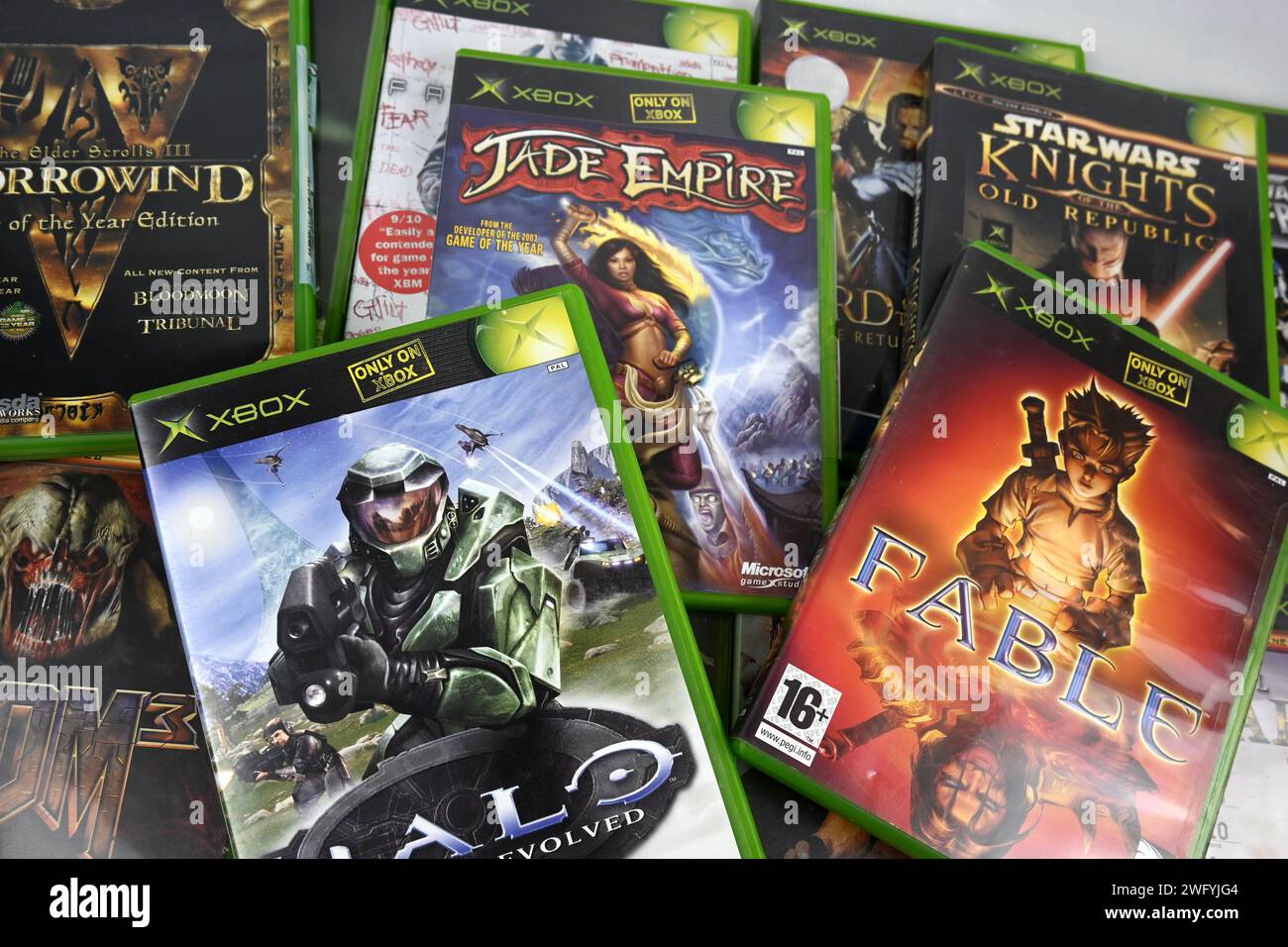 Microsoft Xbox original games – Wales, UK – 31 January 2024 Stock Photo ...