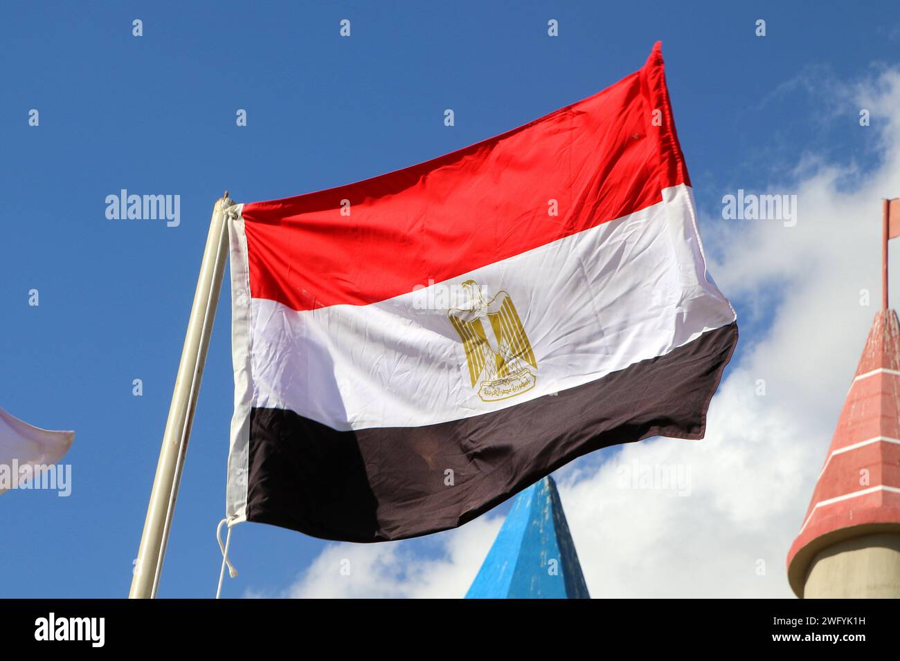 Sharm El Sheikh, Egypt. 01st Feb, 2024. The flag of the Egypt ...