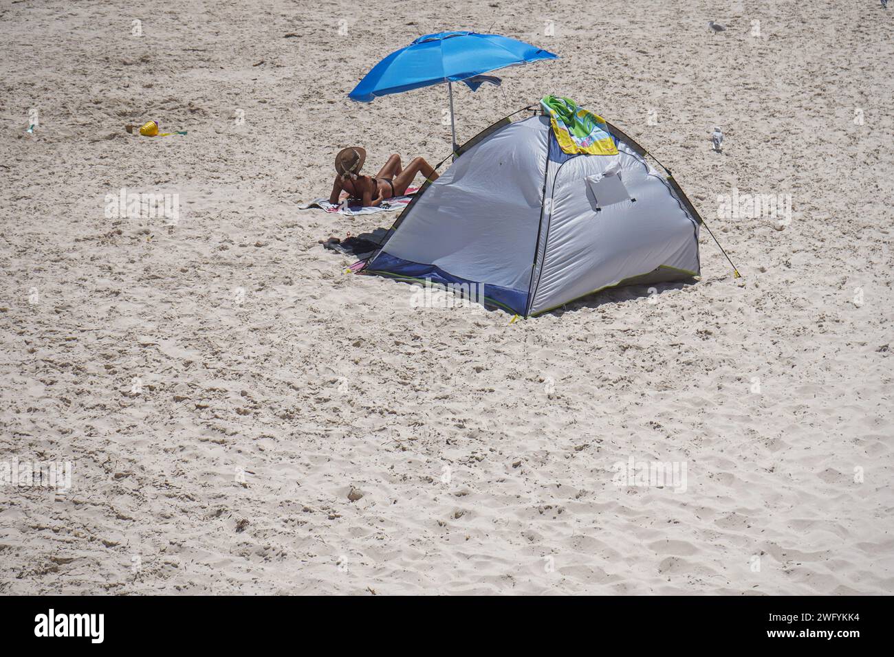 Adelaide, SA Australia 2 February 2024 . Beachgoers enjoying the ...