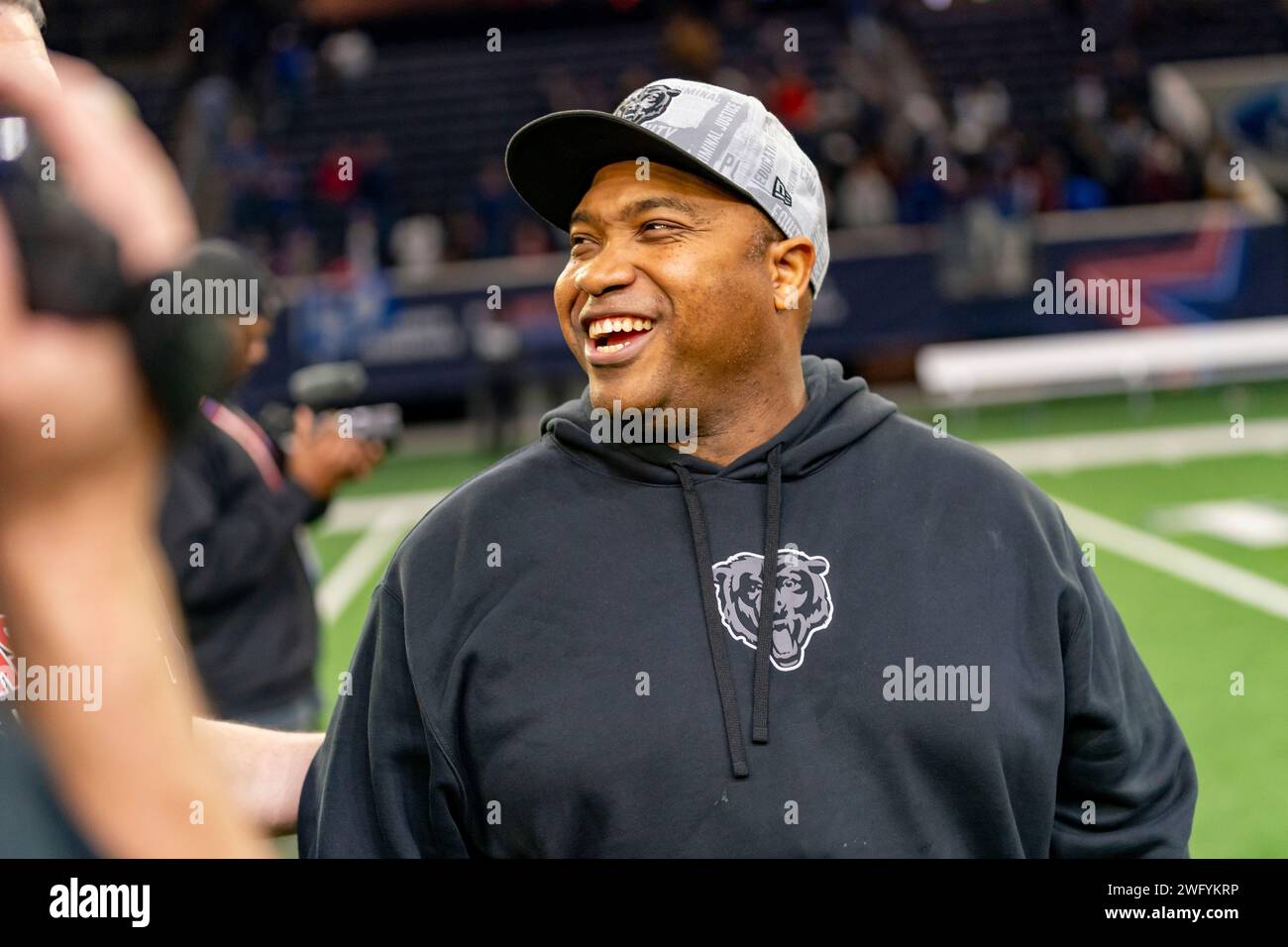 FRISCO, TX - FEBRUARY 01: East Team head coach Richard Hightower smiles ...