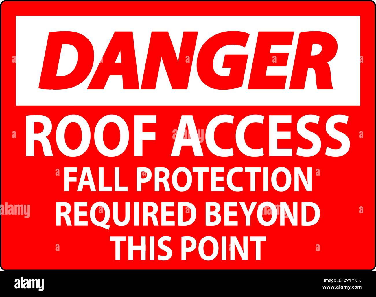 Fall Protection Required Beyond This Point Sign at Geraldine Percival blog