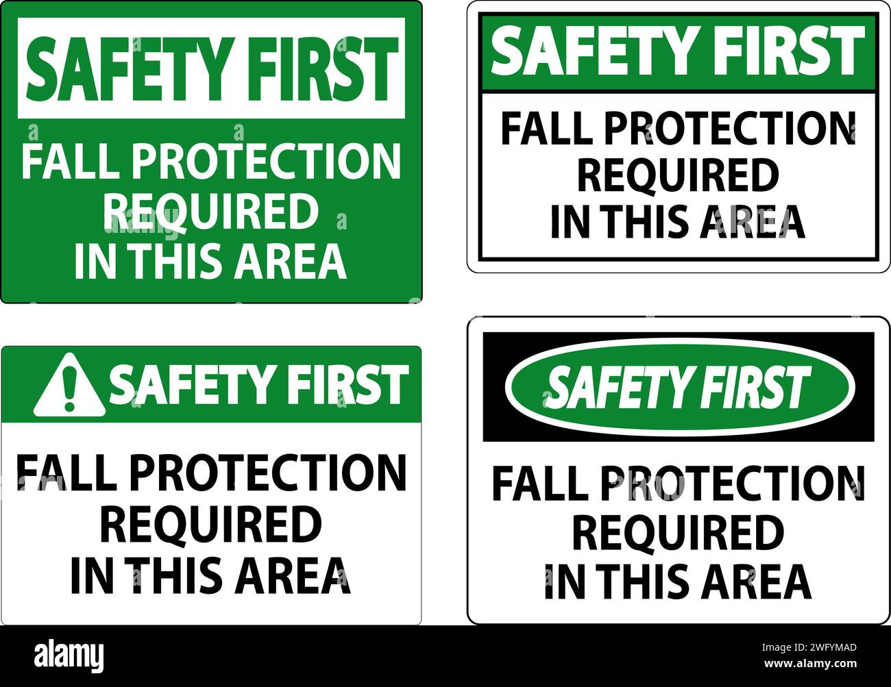 Health safety construction height Stock Vector Images - Alamy