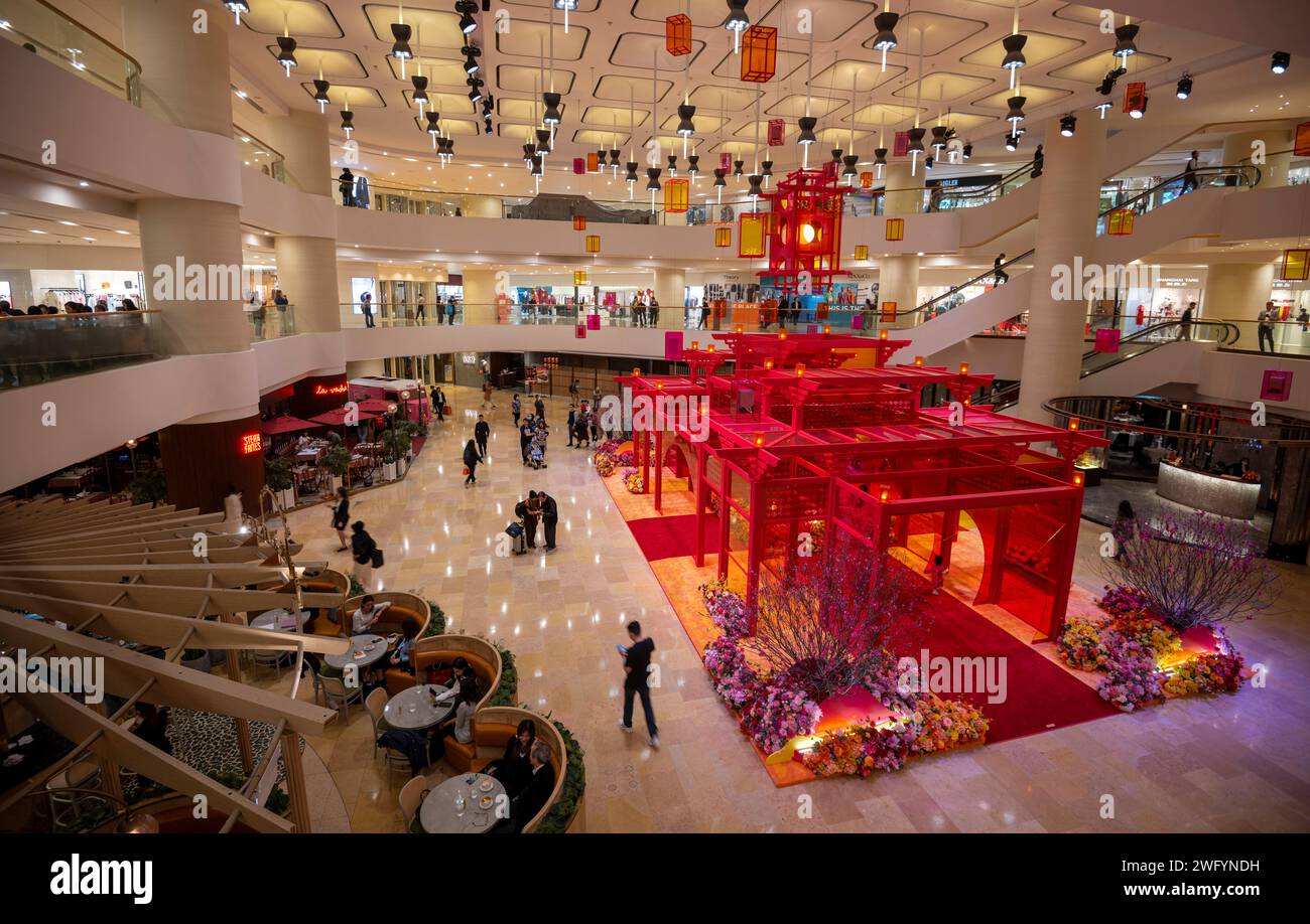 The famous Pacific Place mall in the central financial district, Hong ...