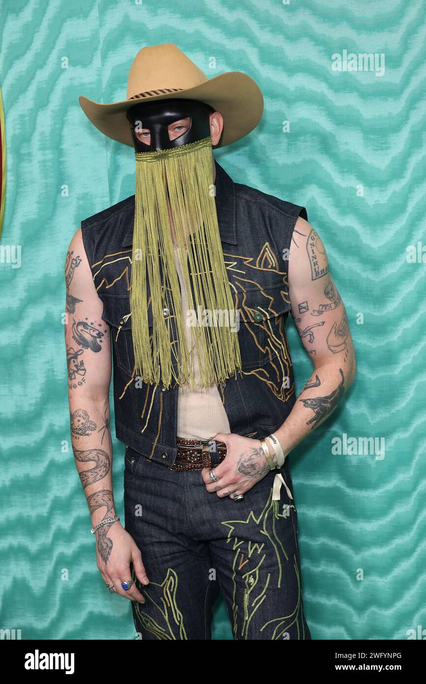 Los Angeles, USA. 01st Feb, 2024. Orville Peck attends the 2024 Warner ...