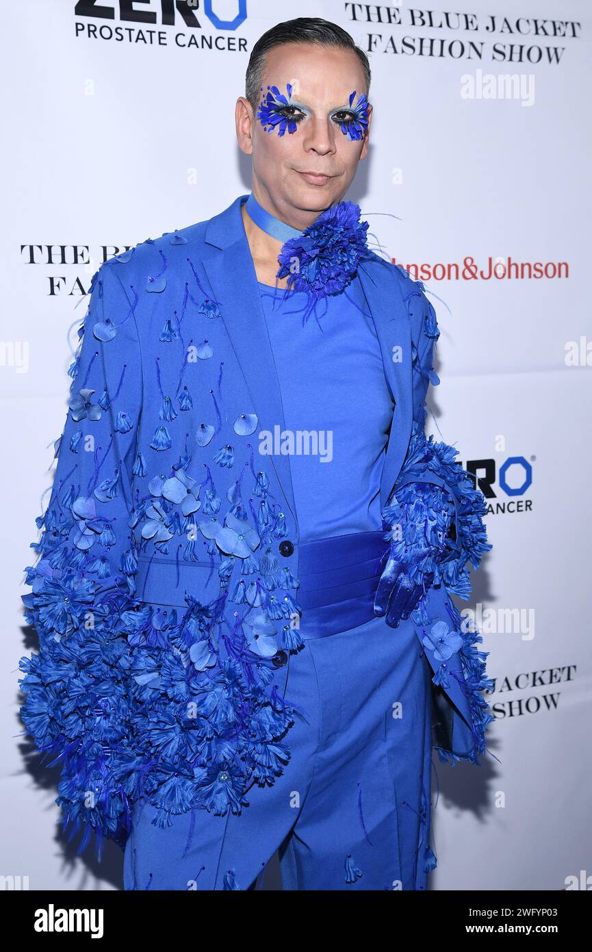 New York, USA. 01st Feb, 2024. James Aguiar attends the 8th Annual Blue Jacket Fashion Show at ...