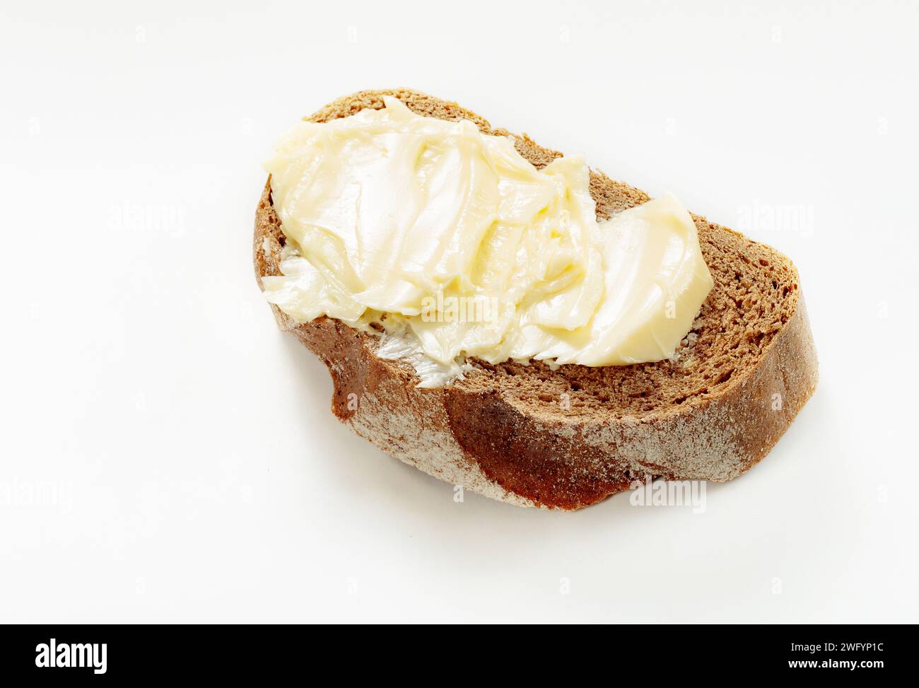 butter with bread isolated on white background Stock Photo - Alamy