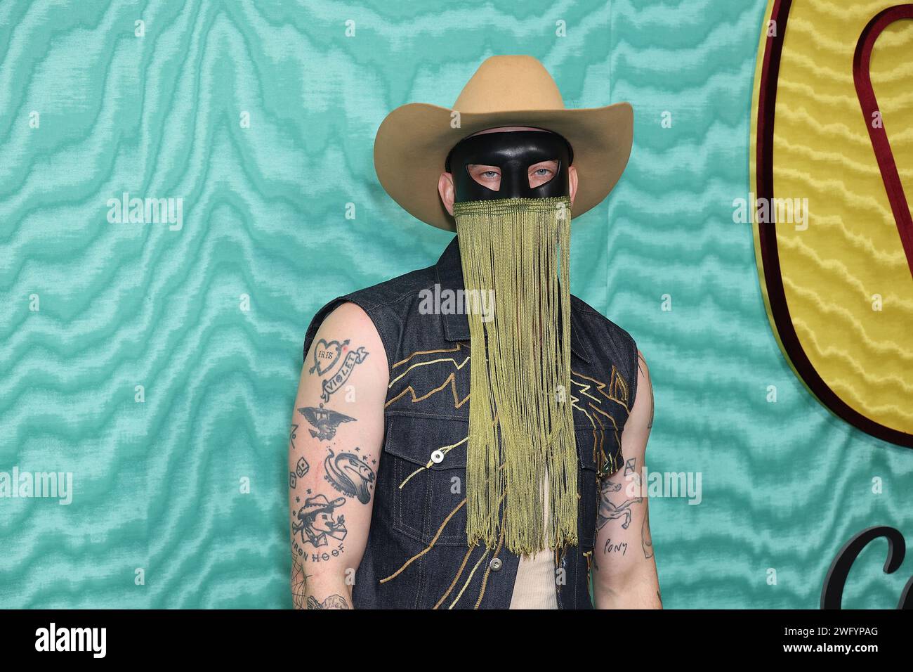 Los Angeles, USA. 01st Feb, 2024. Orville Peck attends the 2024 Warner ...