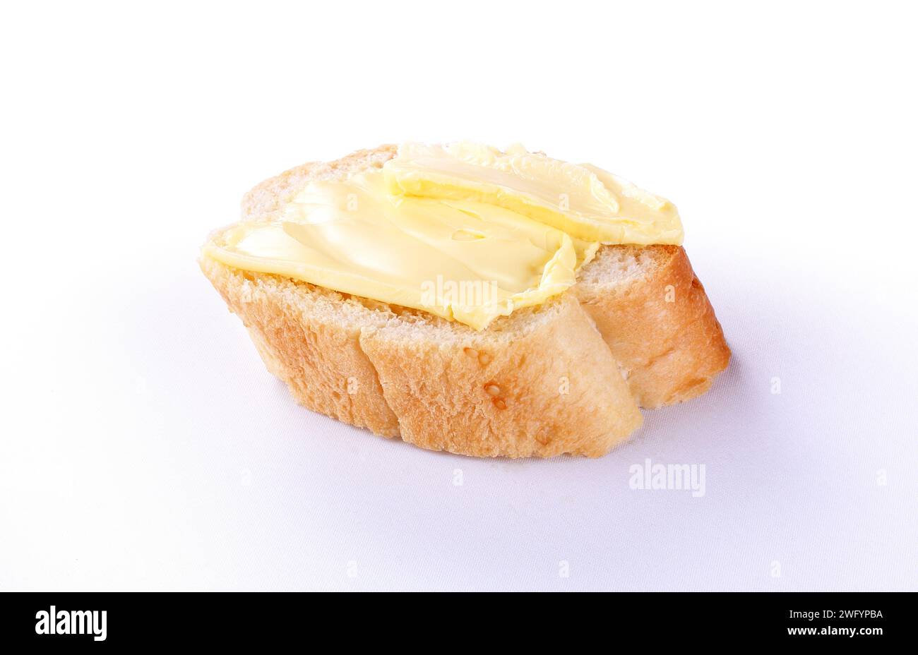butter with bread isolated on white background Stock Photo - Alamy