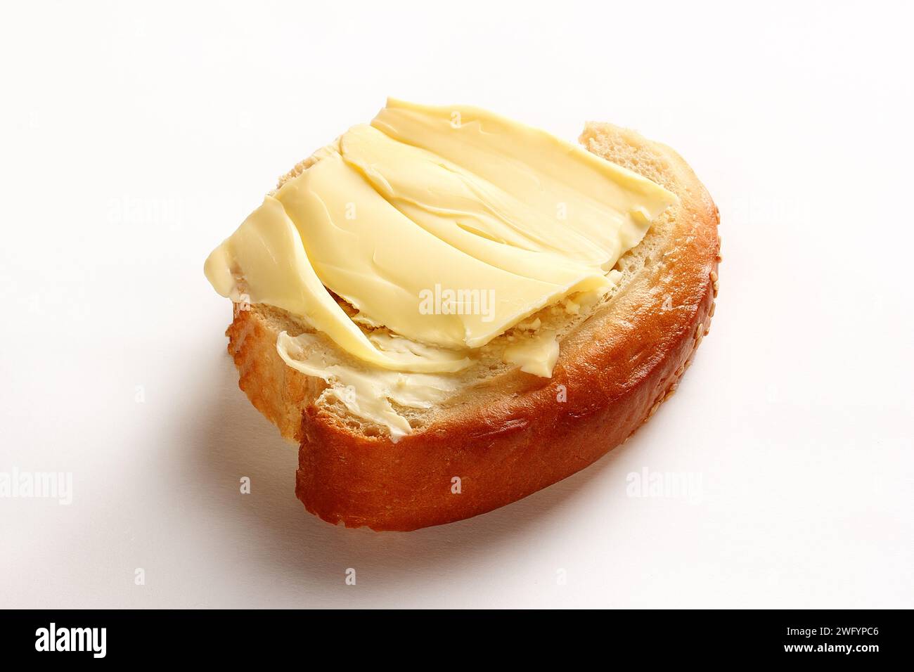 butter with bread isolated on white background Stock Photo - Alamy