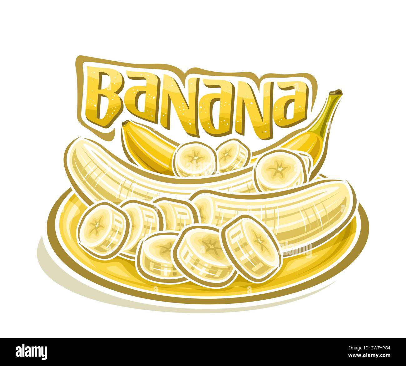 Peeled bananas Stock Vector Images - Alamy