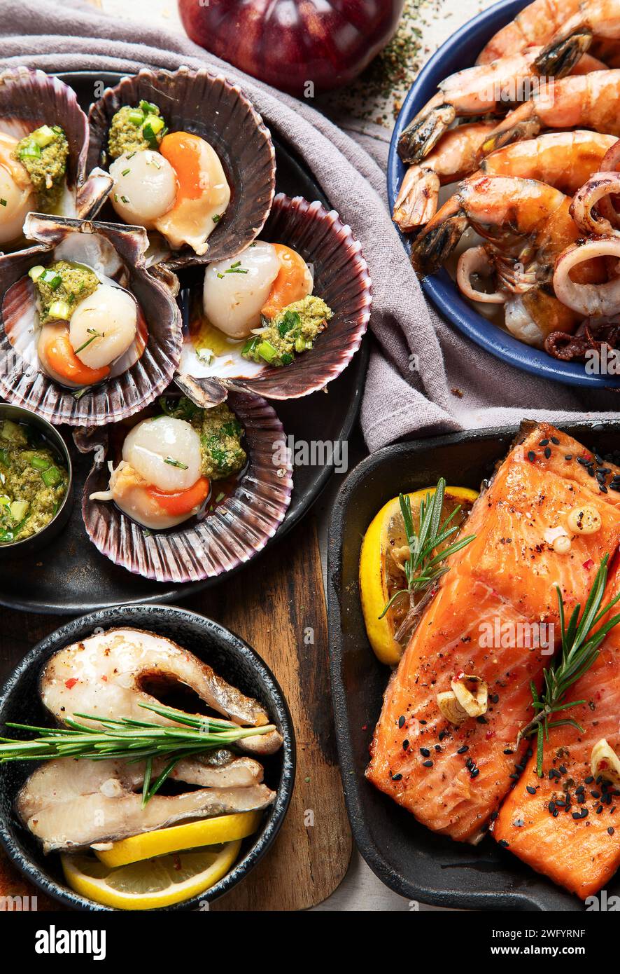 Seafood dishes hi-res stock photography and images - Alamy