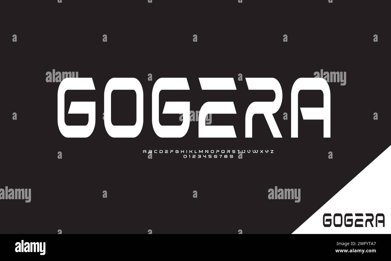 Graphic design modern minimal urban alphabet simple typography font ...