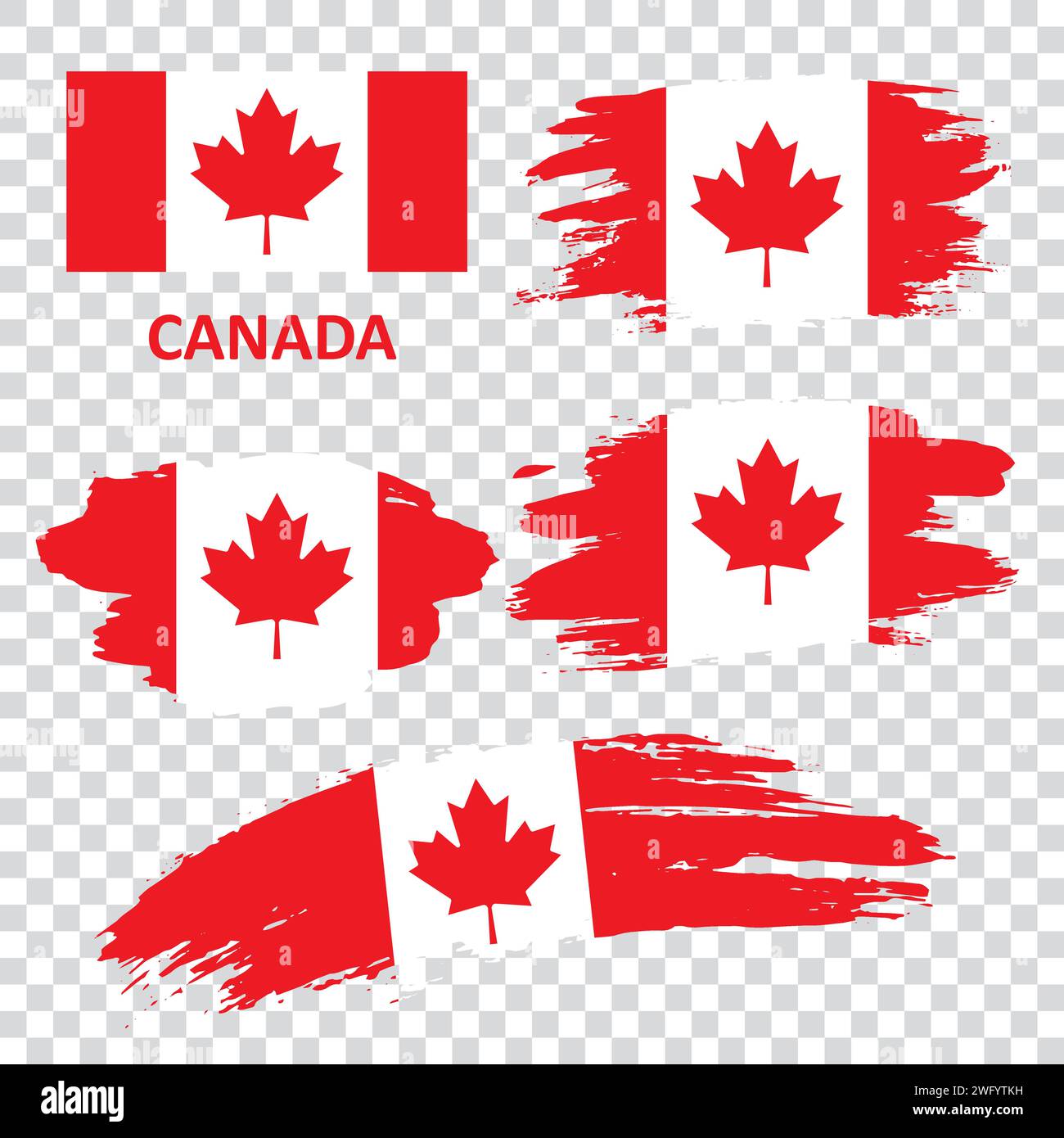 Set of vector flags of Canada Stock Vector Image & Art - Alamy