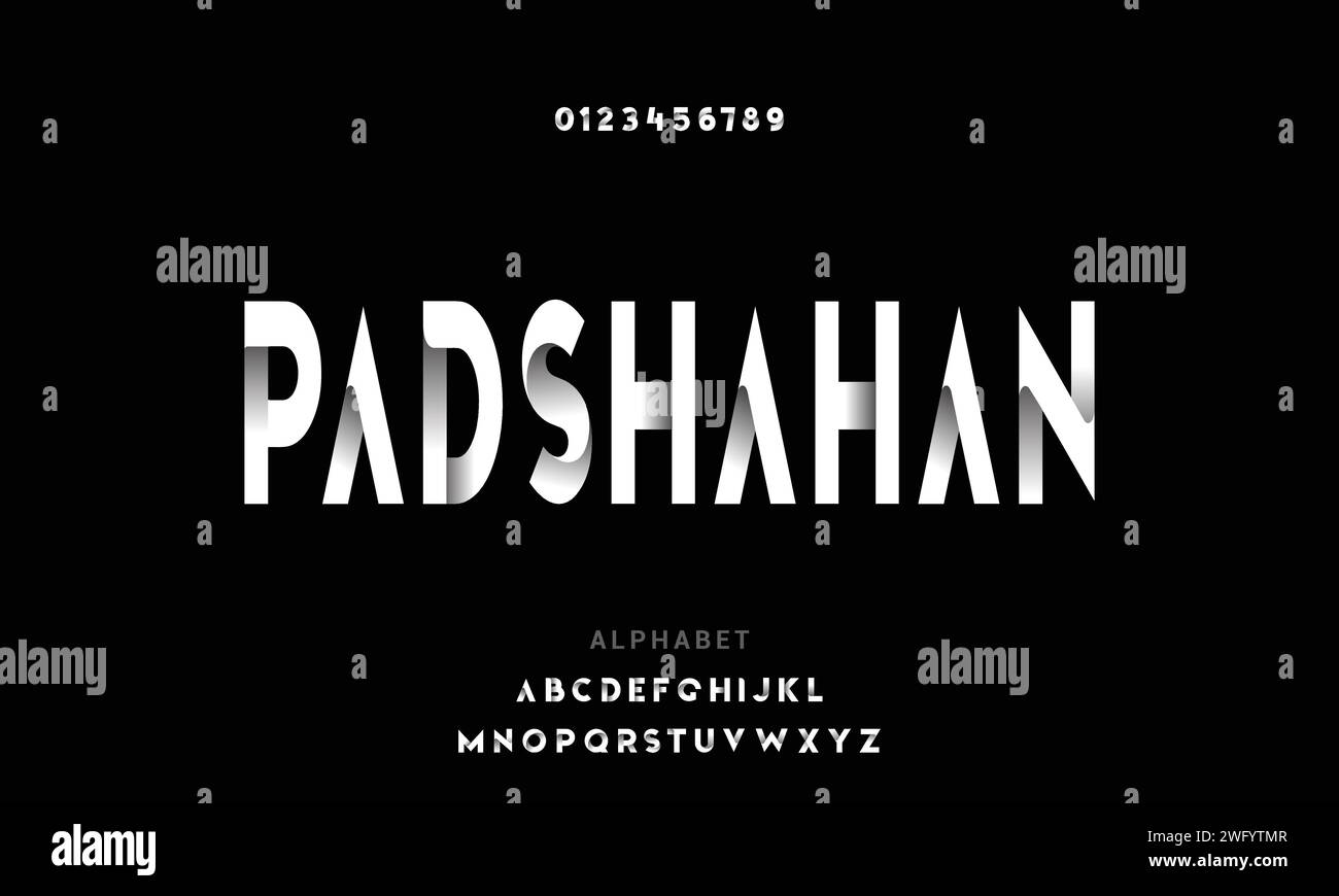 Graphic design modern minimal urban alphabet simple typography font ...