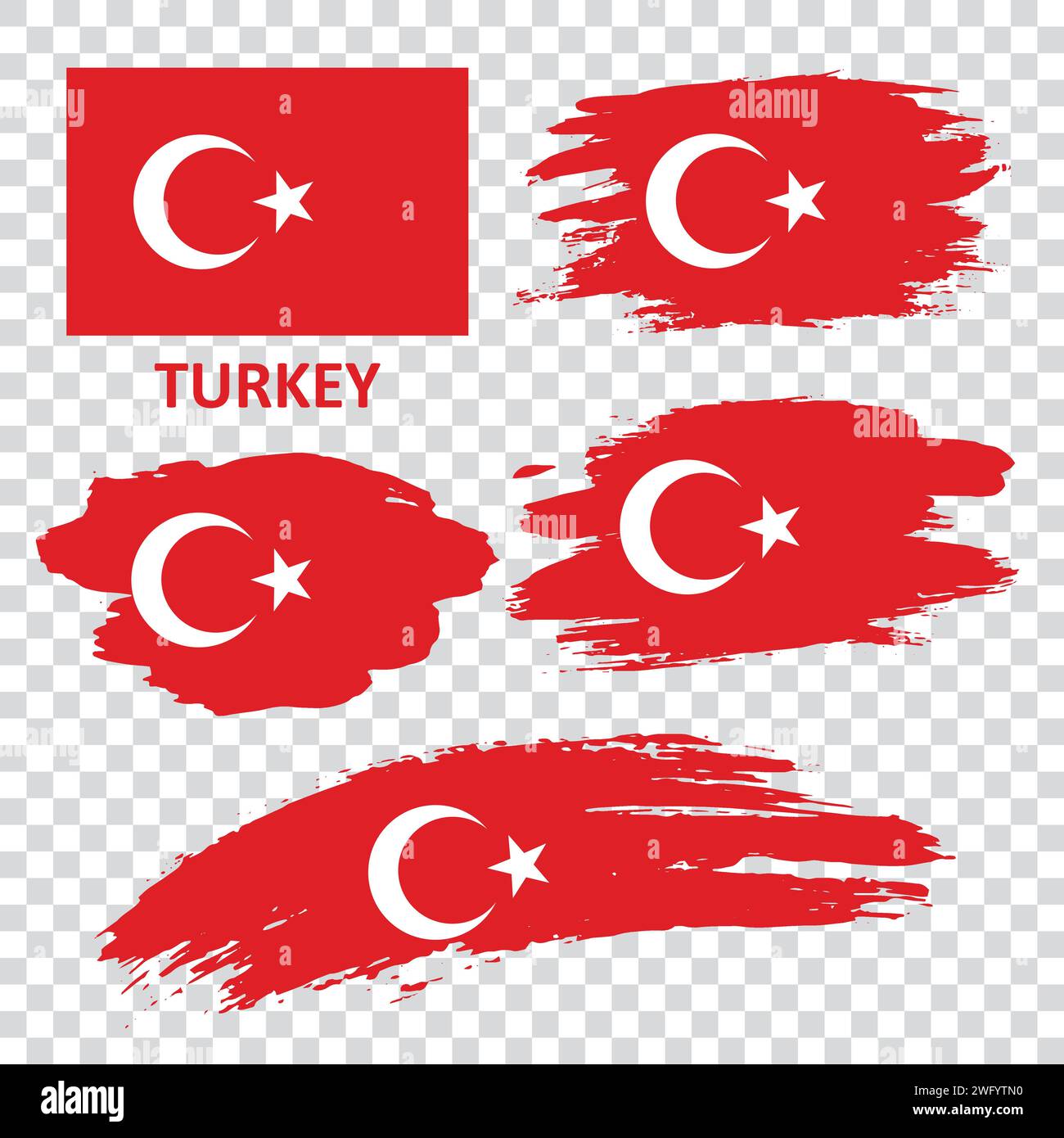 Set of vector flags of Turkey Stock Vector Image & Art - Alamy