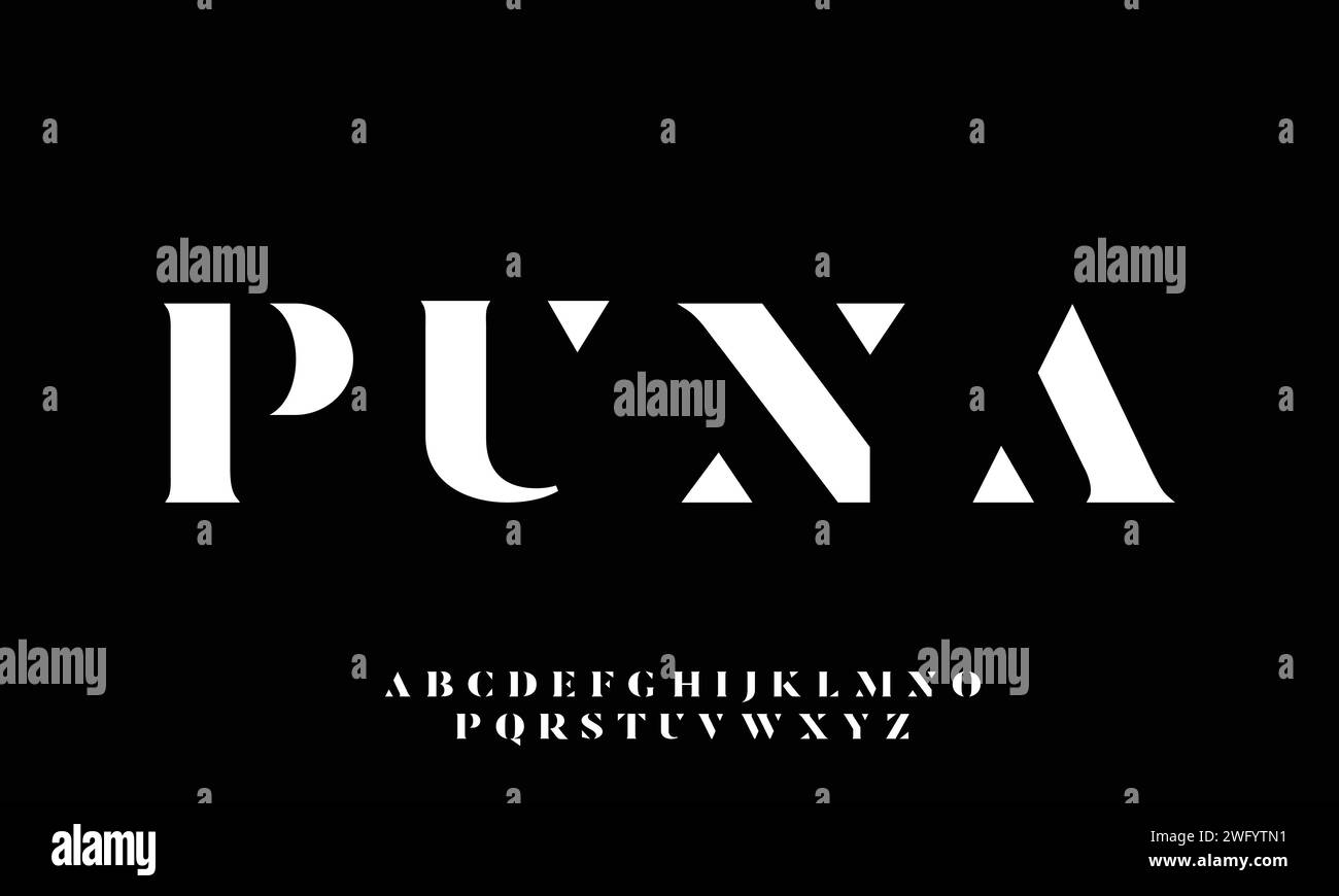 PUNA Luxury Minimal Modern Alphabet Letter Fonts. Typography minimal ...