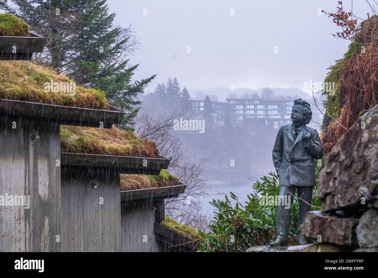 Museum at Troldhaugen, home of the Norwegian composer Edvard Grieg in ...