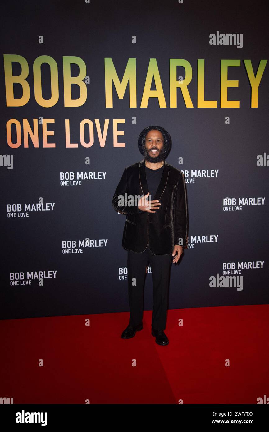Paris, France. 01st Feb, 2024. Ziggy Marley attending the Bob Marley ...