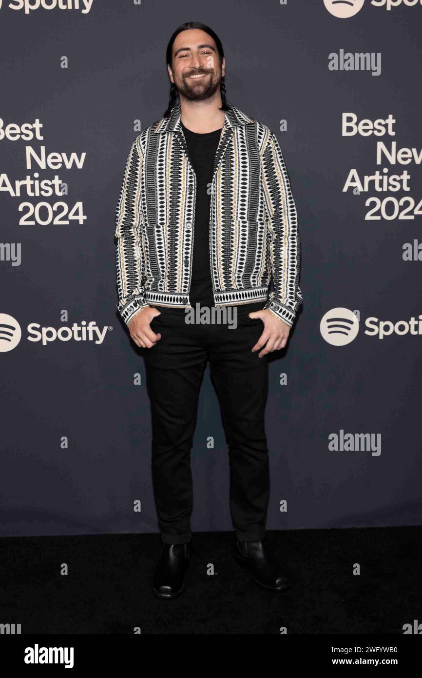 Los Angeles, USA. 01st Feb, 2024. Noah Kahan attends the arrivals of ...