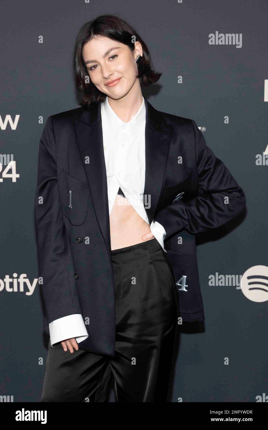 Los Angeles, USA. 01st Feb, 2024. Gracie Abrams attends the arrivals of ...