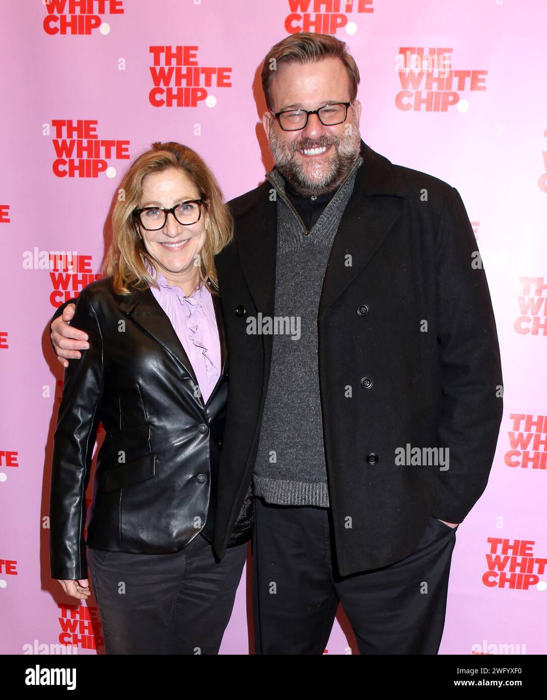 New York City, USA. 01st Feb, 2024. Edie Falco and Stephen Wallem ...