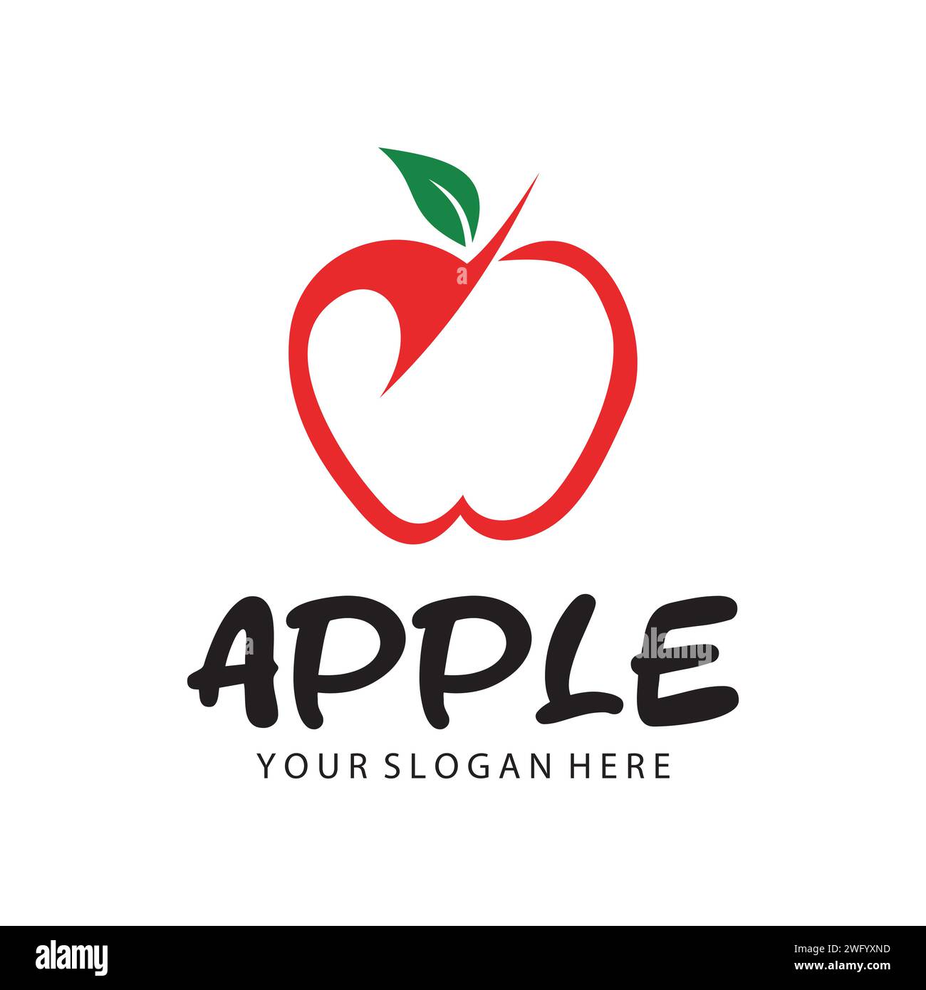 Apple fruit symbol vector logo design illustration Stock Vector Image ...