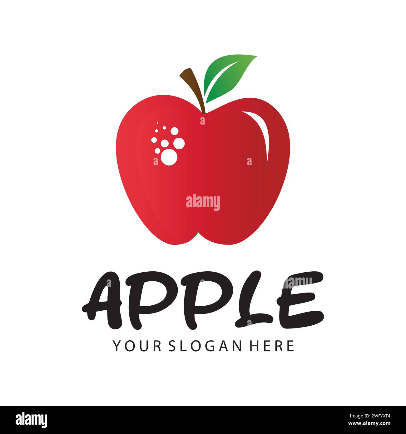 Apple fruit symbol vector logo design illustration Stock Vector Image ...