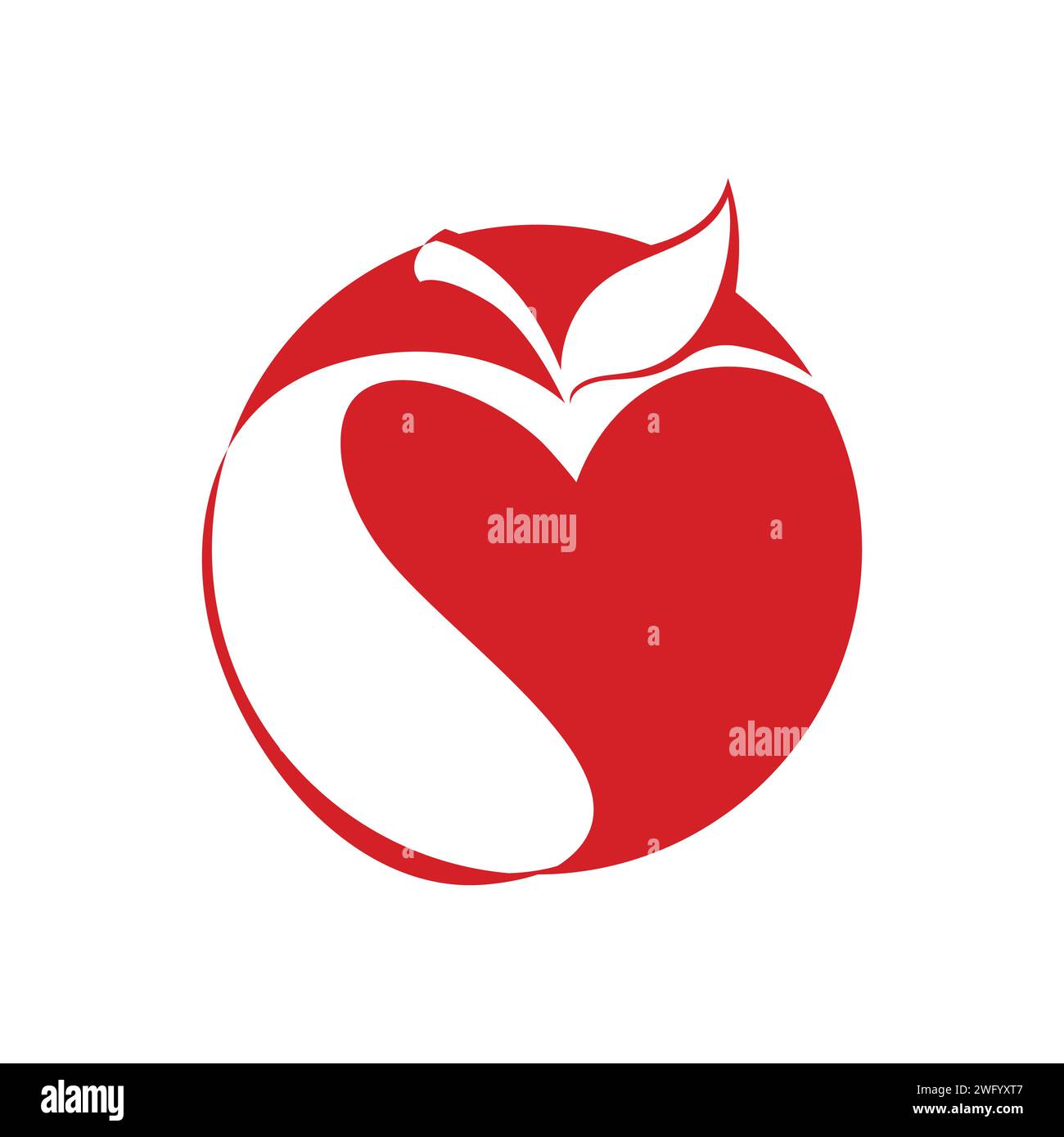 Apple fruit symbol vector logo design illustration Stock Vector Image ...