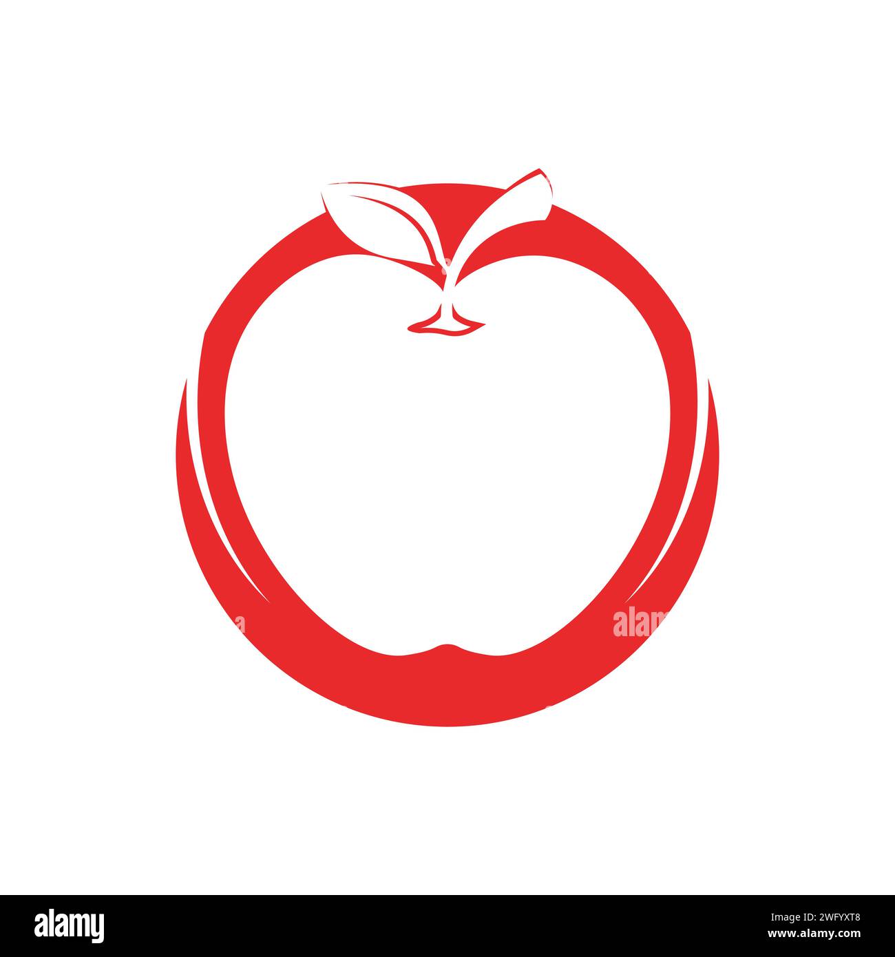 Apple fruit symbol vector logo design illustration Stock Vector Image ...
