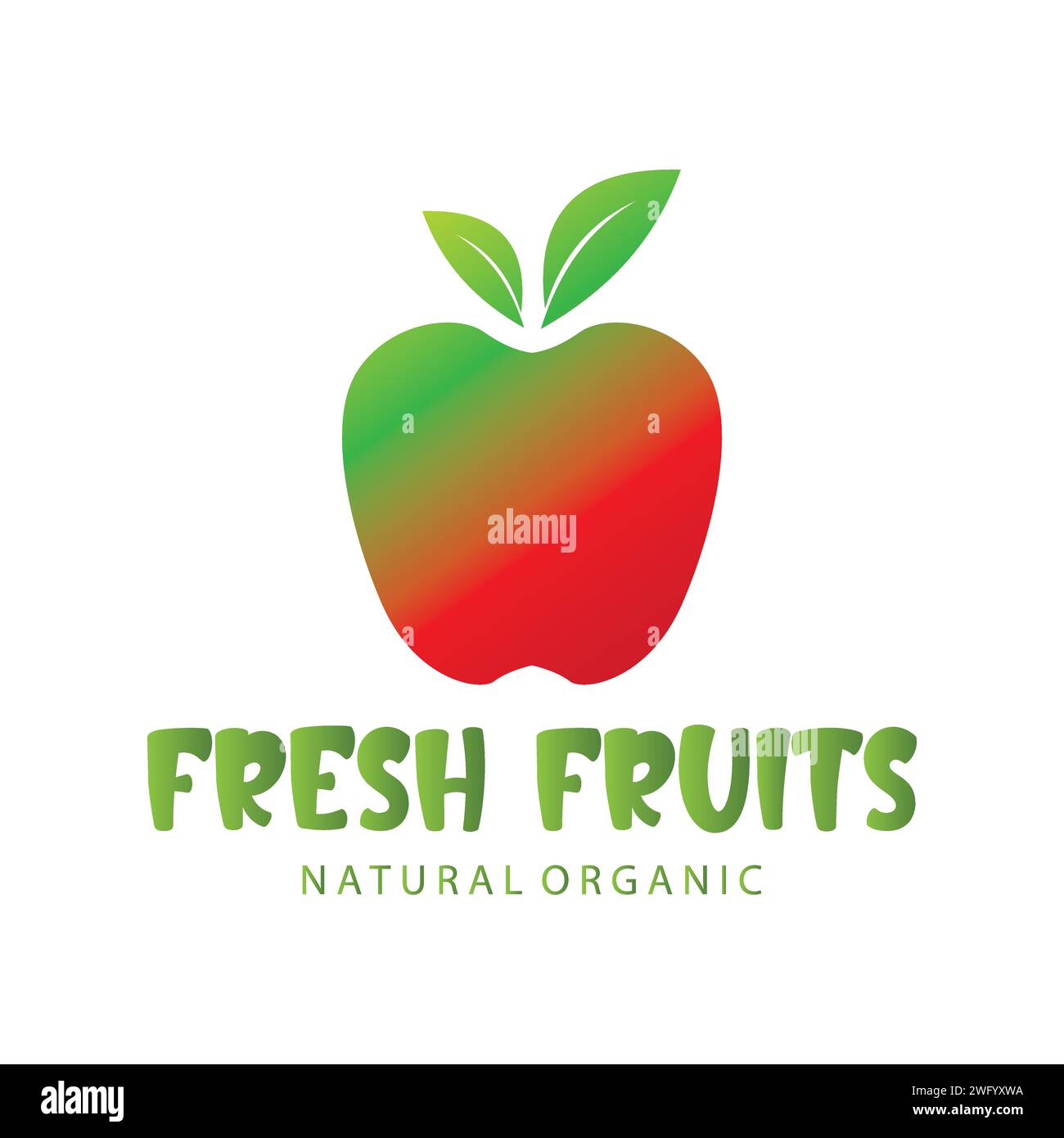 Apple fruit symbol vector logo design illustration Stock Vector Image ...