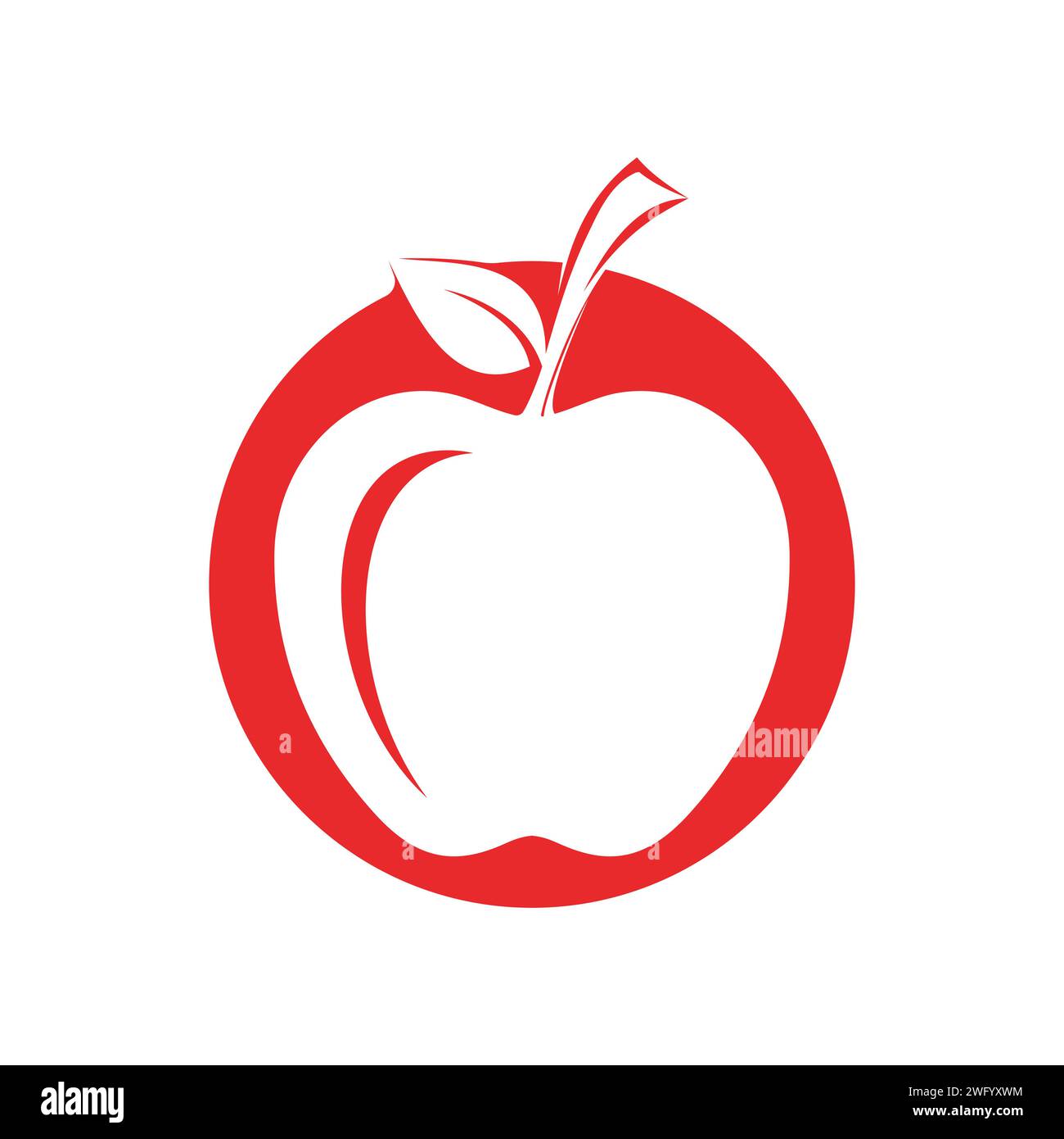 Apple fruit symbol vector logo design illustration Stock Vector Image ...
