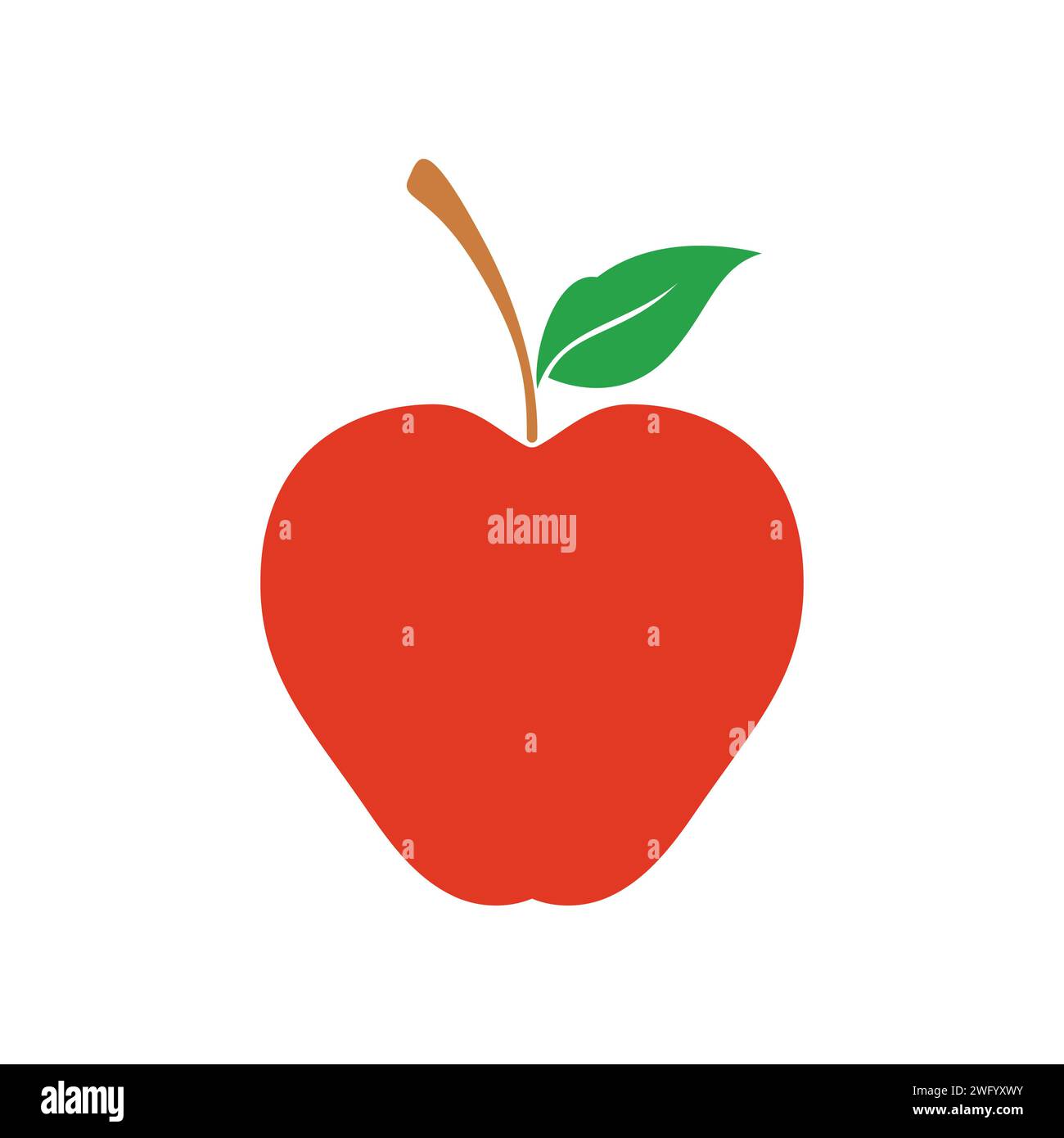 Apple fruit symbol vector logo design illustration Stock Vector Image ...