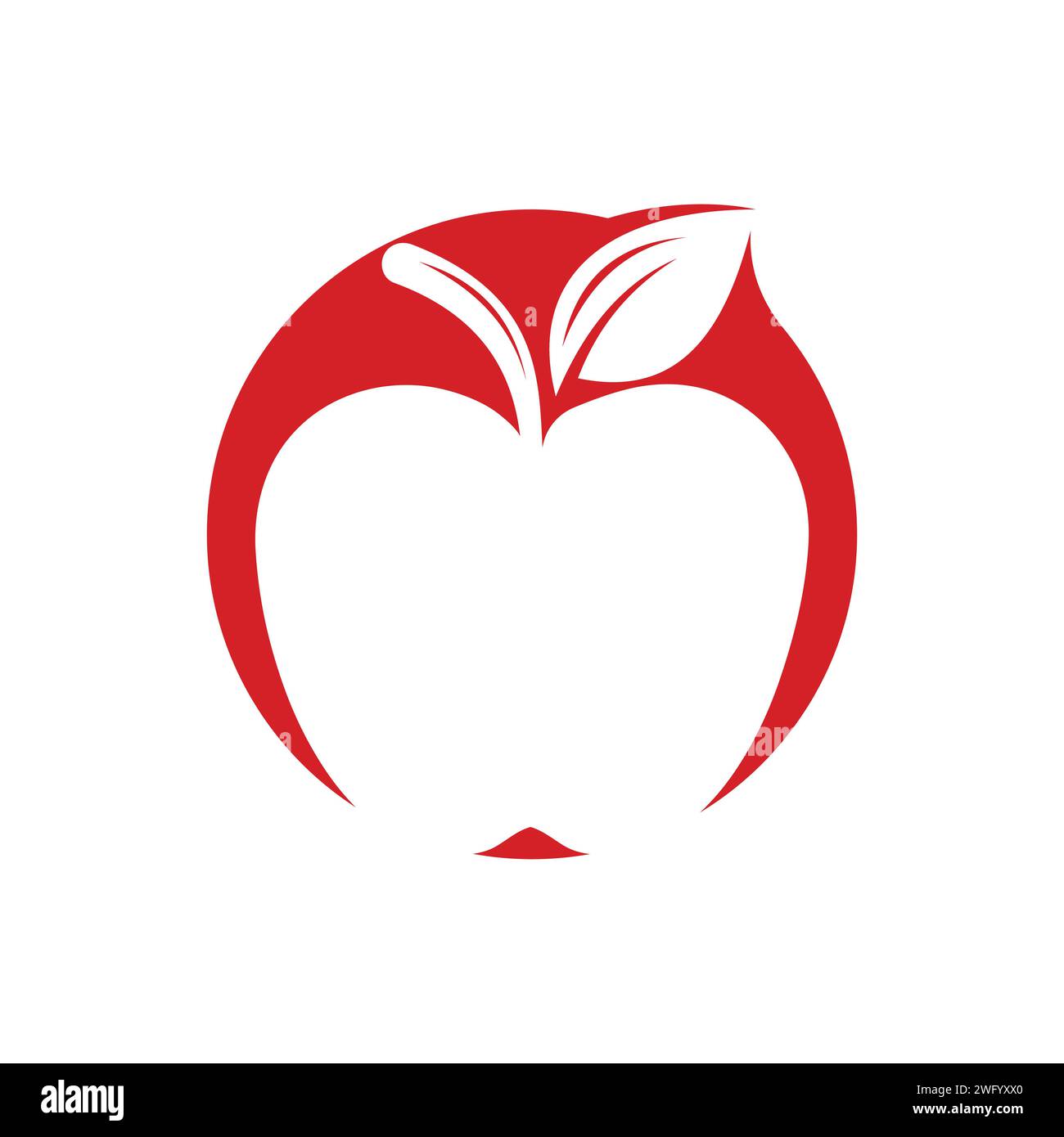 Apple fruit symbol vector logo design illustration Stock Vector Image ...