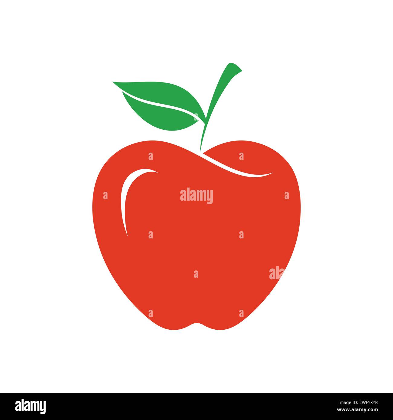 Apple fruit symbol vector logo design illustration Stock Vector Image ...