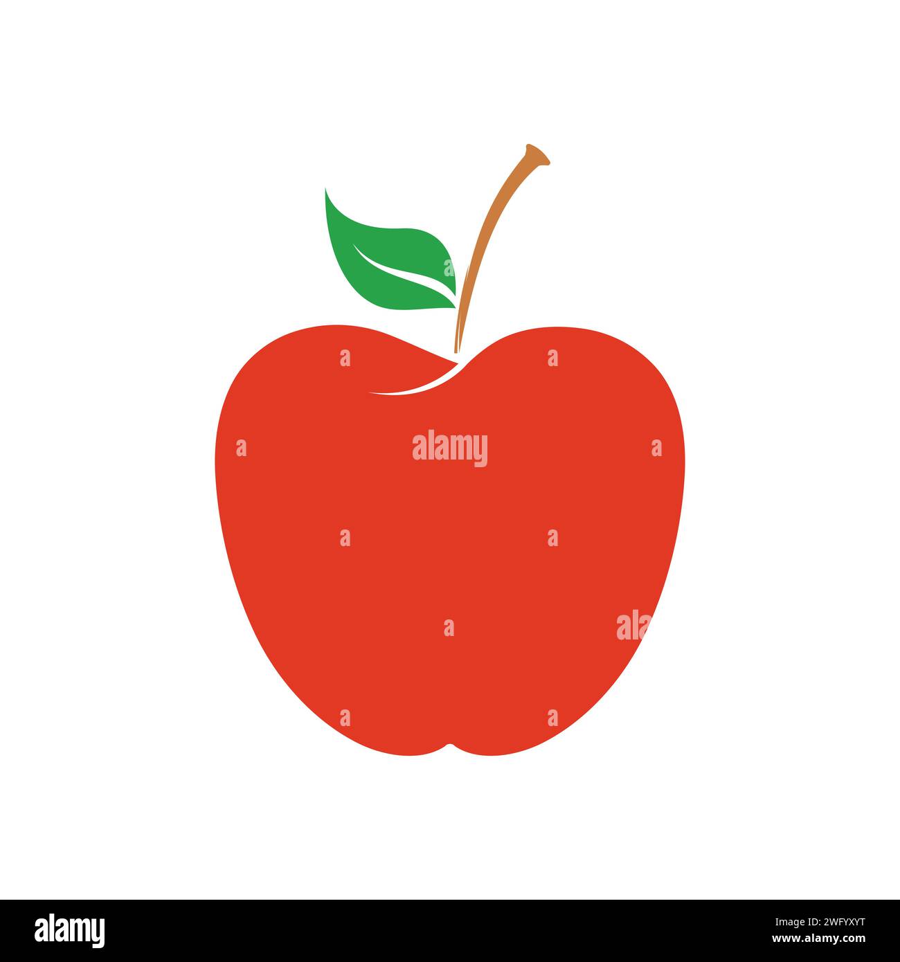 Apple fruit symbol vector logo design illustration Stock Vector Image ...