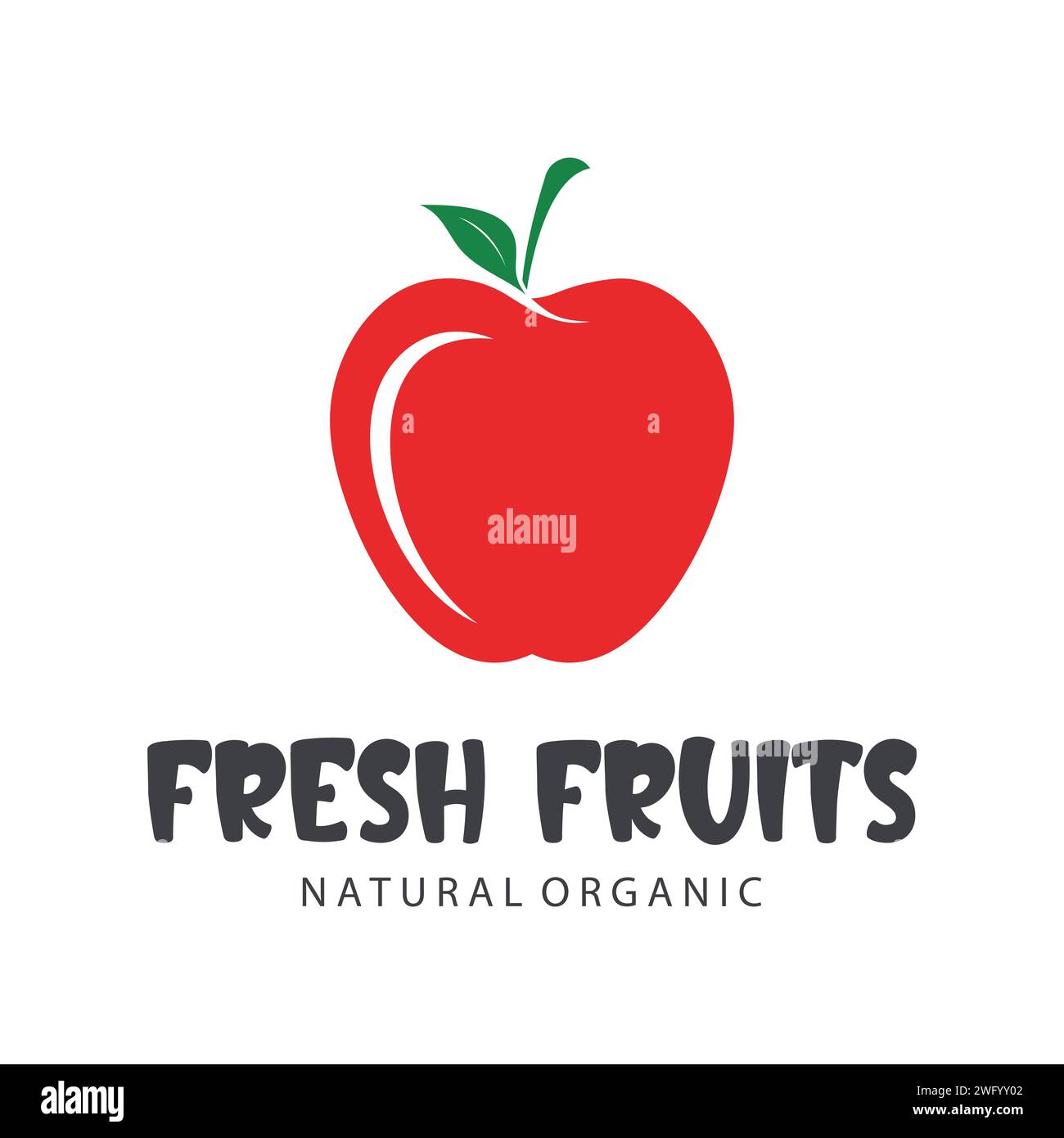 Apple fruit symbol vector logo design illustration Stock Vector Image ...