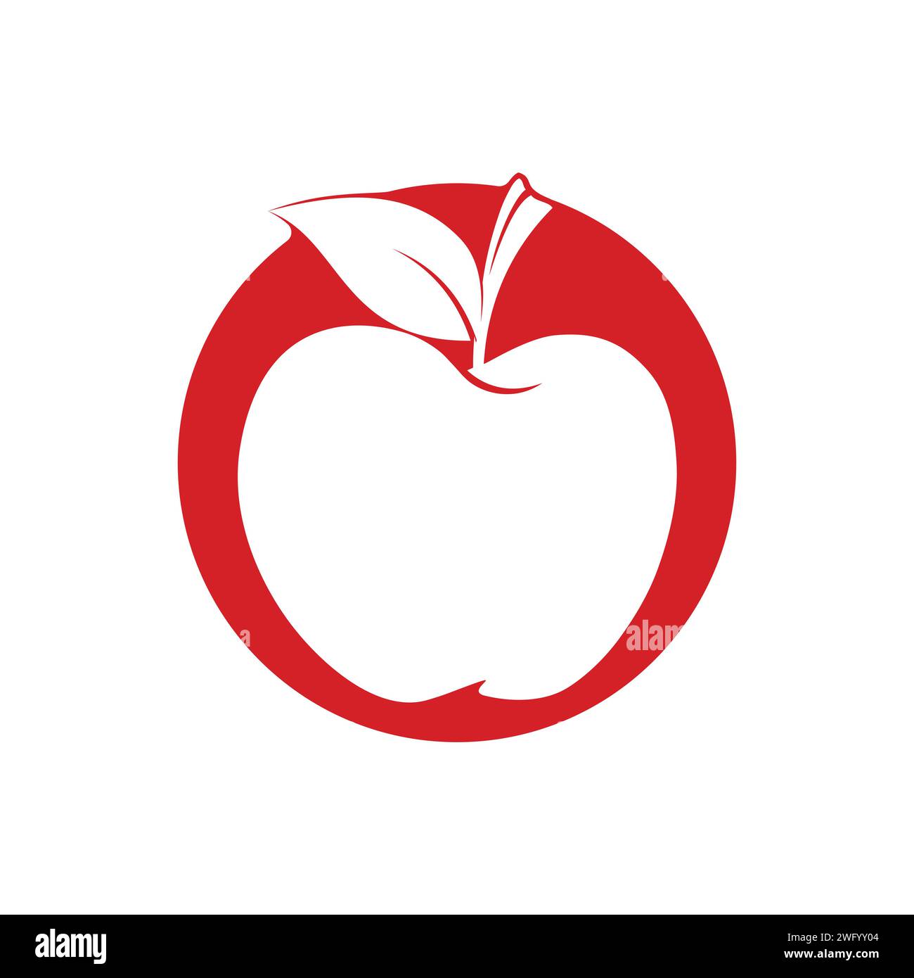 Apple fruit symbol vector logo design illustration Stock Vector Image ...