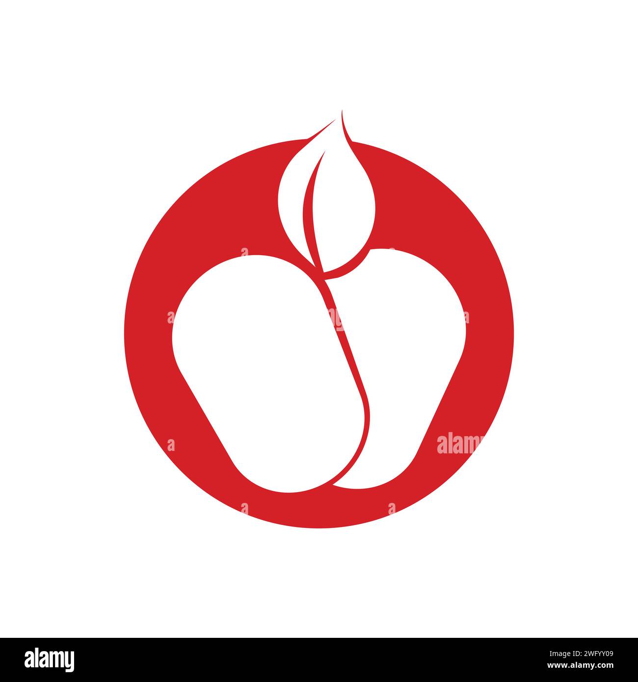 Apple fruit symbol vector logo design illustration Stock Vector Image ...