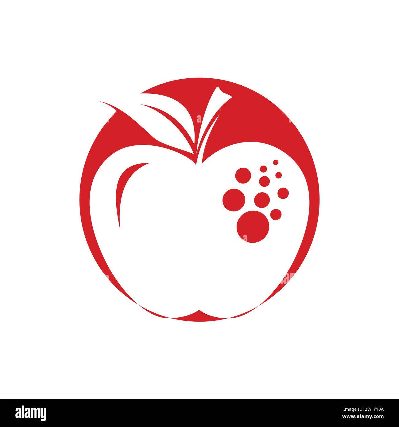Apple fruit symbol vector logo design illustration Stock Vector Image ...