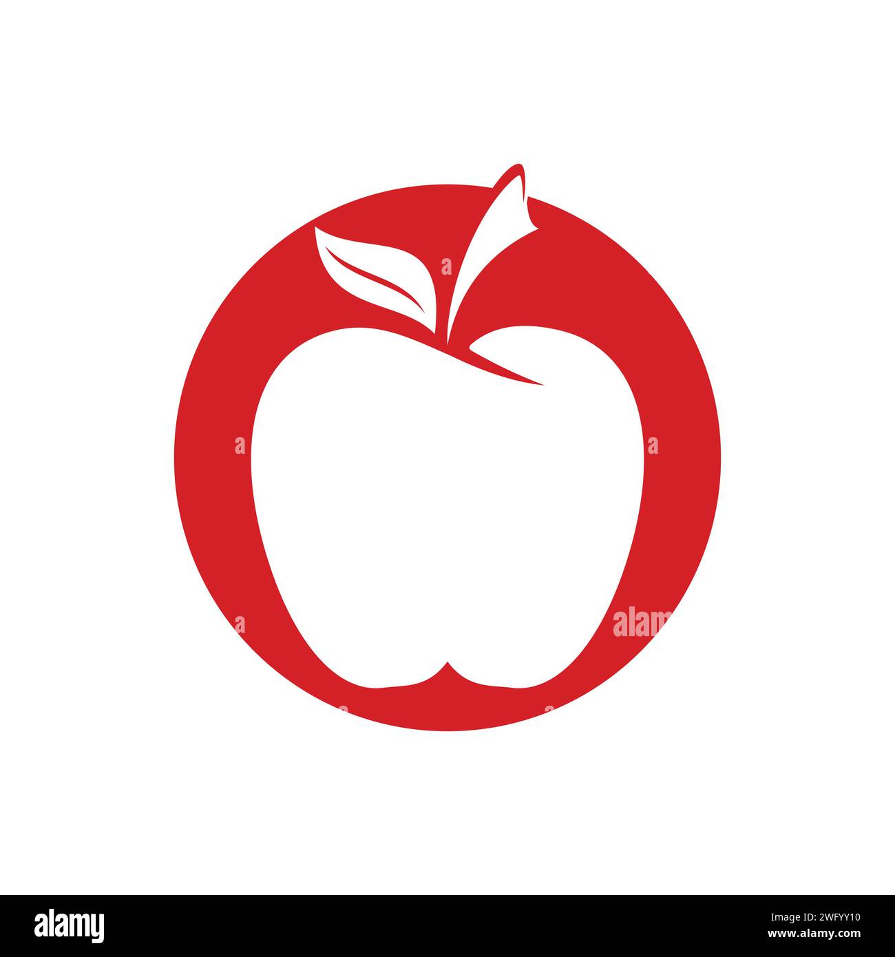 Apple fruit symbol vector logo design illustration Stock Vector Image ...