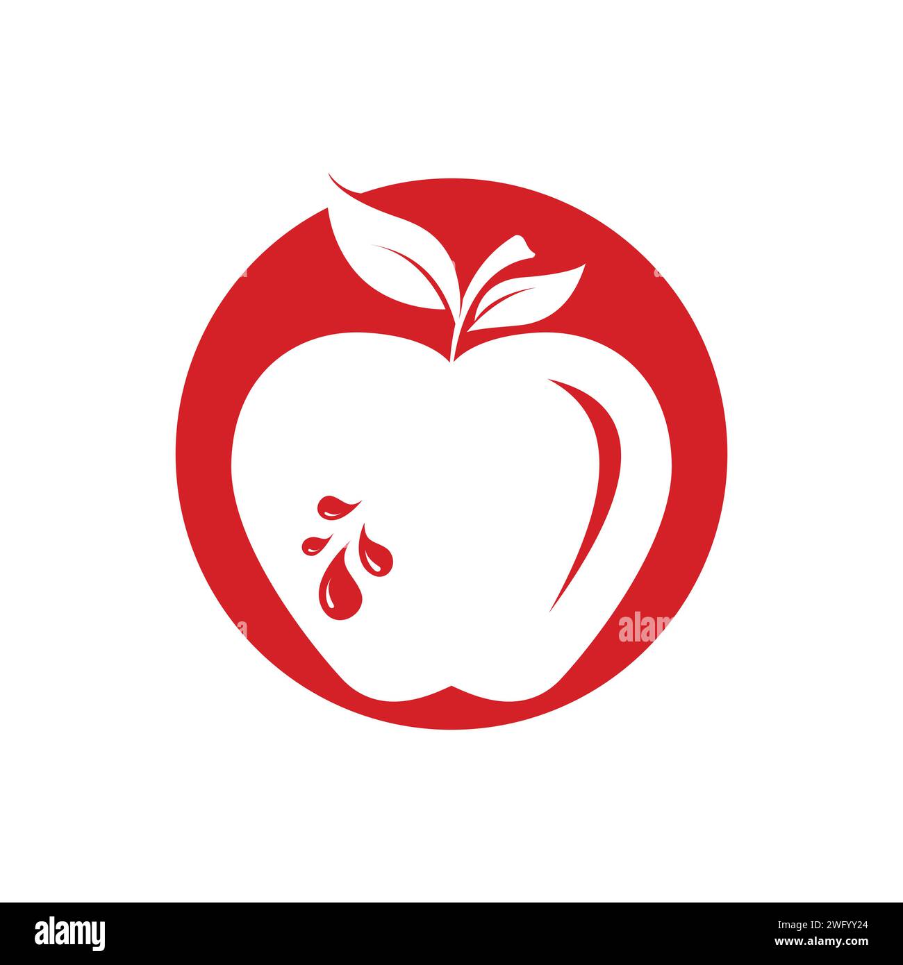 Apple fruit symbol vector logo design illustration Stock Vector Image ...