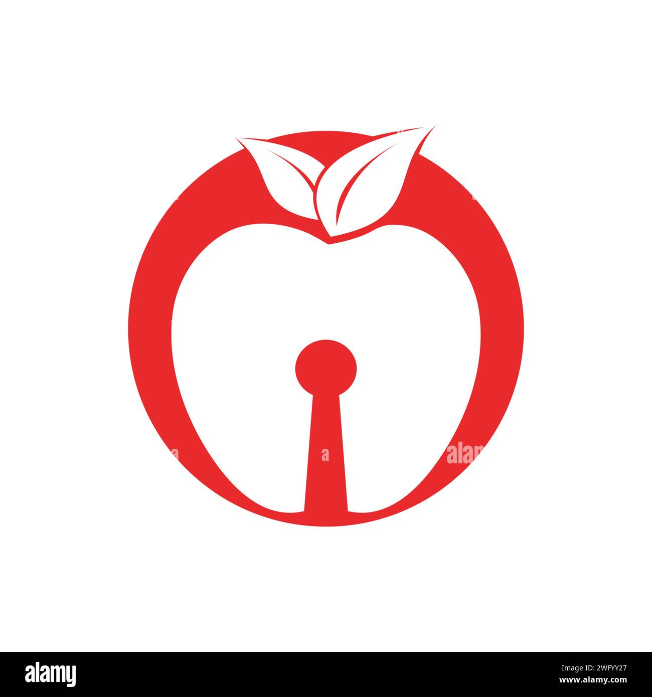 Apple fruit symbol vector logo design illustration Stock Vector Image ...