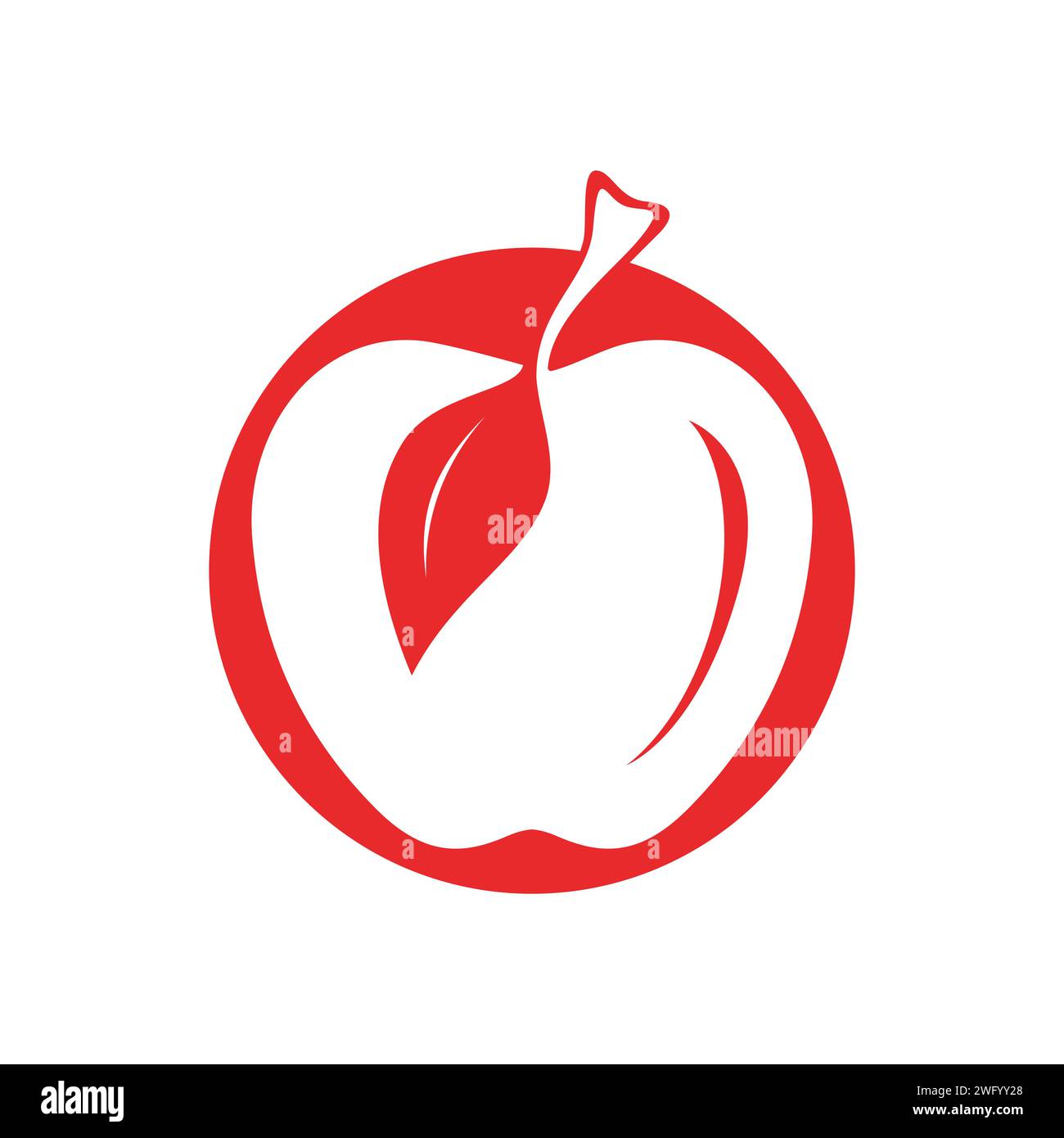 Apple fruit symbol vector logo design illustration Stock Vector Image ...
